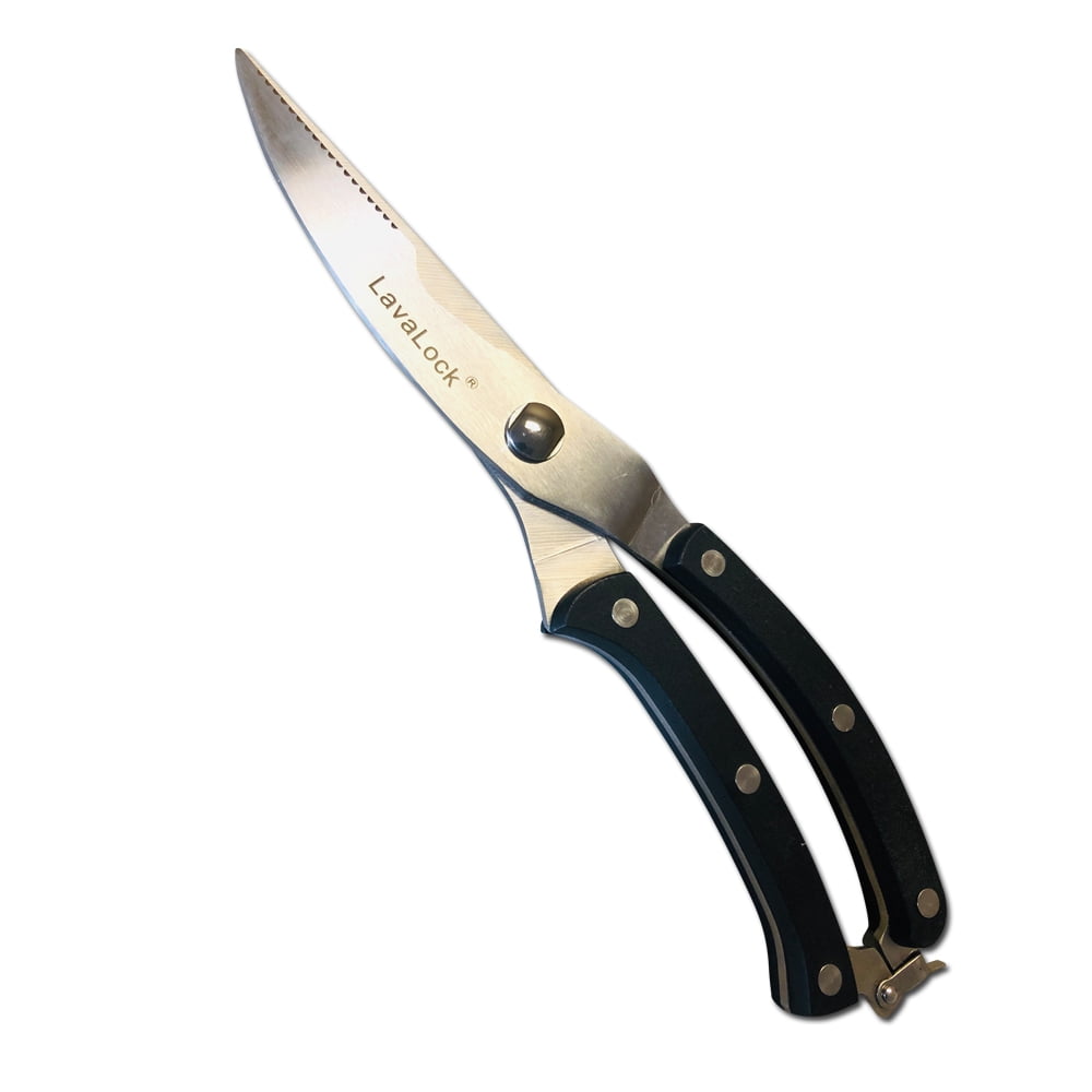 LavaLock® BBQ Kitchen Poultry Shears - Heavy Duty Spring Loaded Kitchen ...