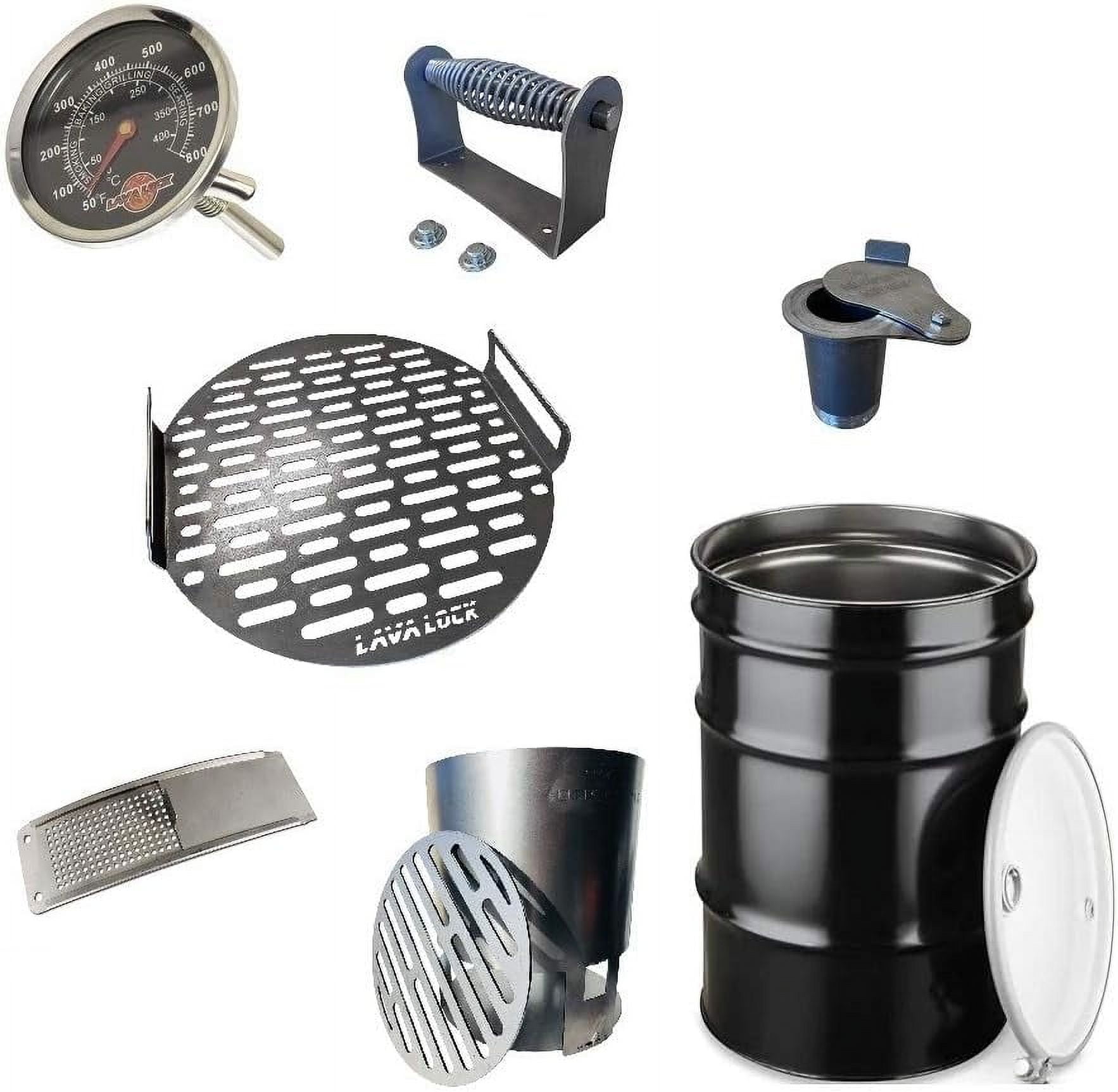 LavaLock DIY 30 Gallon Premium UDS Smoker Kit COMPLETE with DRUM ...