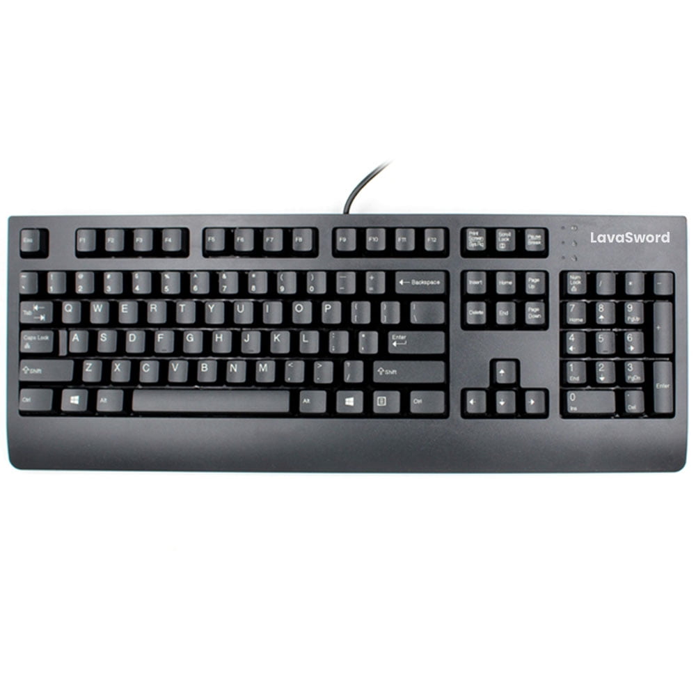 LavaSword Keyboards, Black 104 Keys with Numeric Pad, Slim and Flexible ...