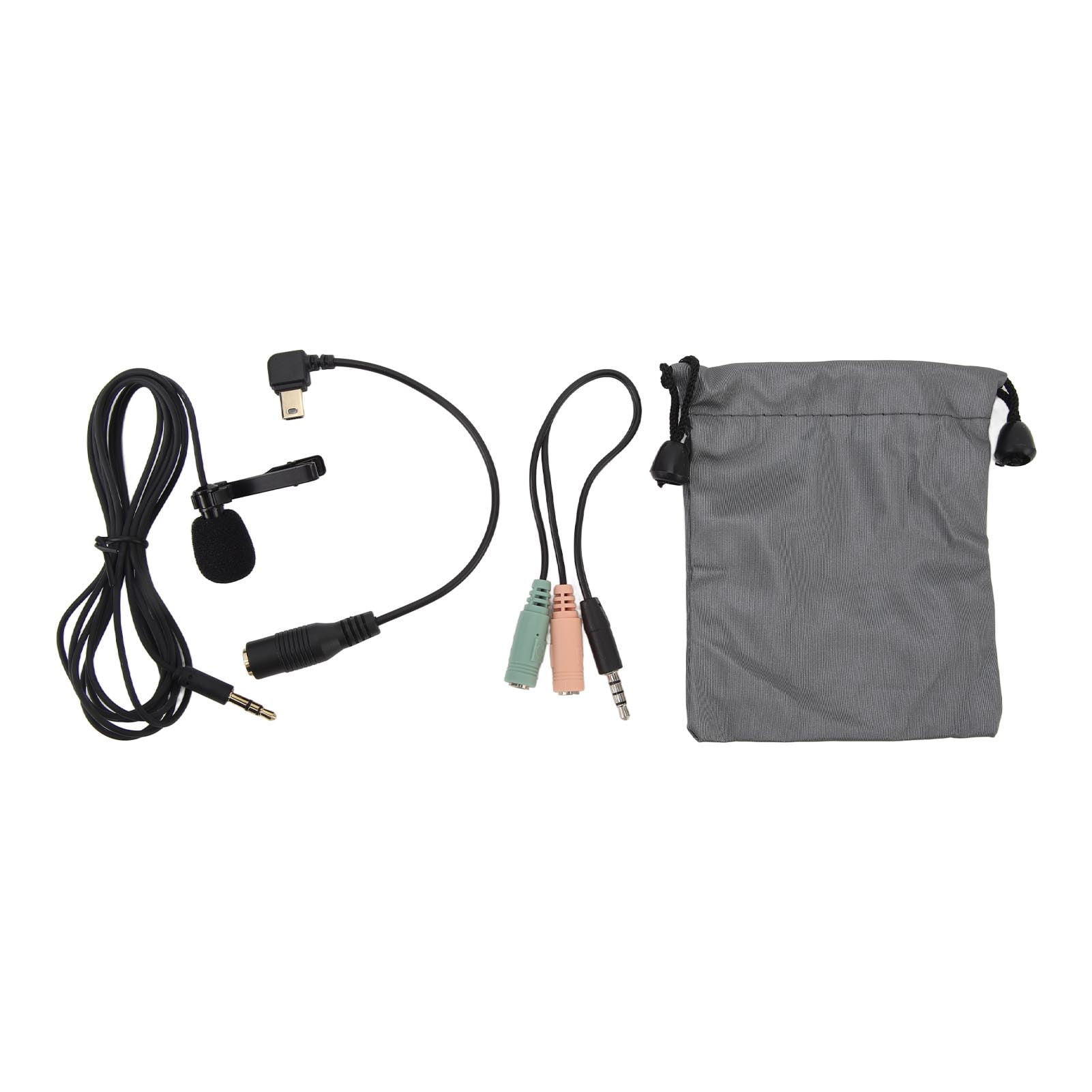 Lavalier Lapel Microphone Omnidirectional Noise Reduction Plug and Play ...