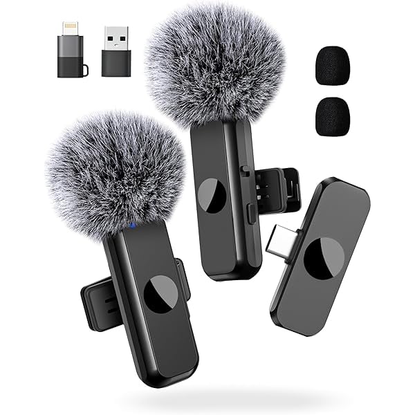 Lavalier Microphone for USB C Android Phone, Wireless Mini Lapel Mic ...
