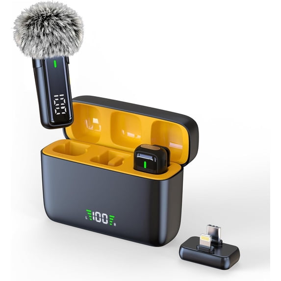 Lavalier Microphone for iPad Android - Clip Mic with Case, 24H Life ...