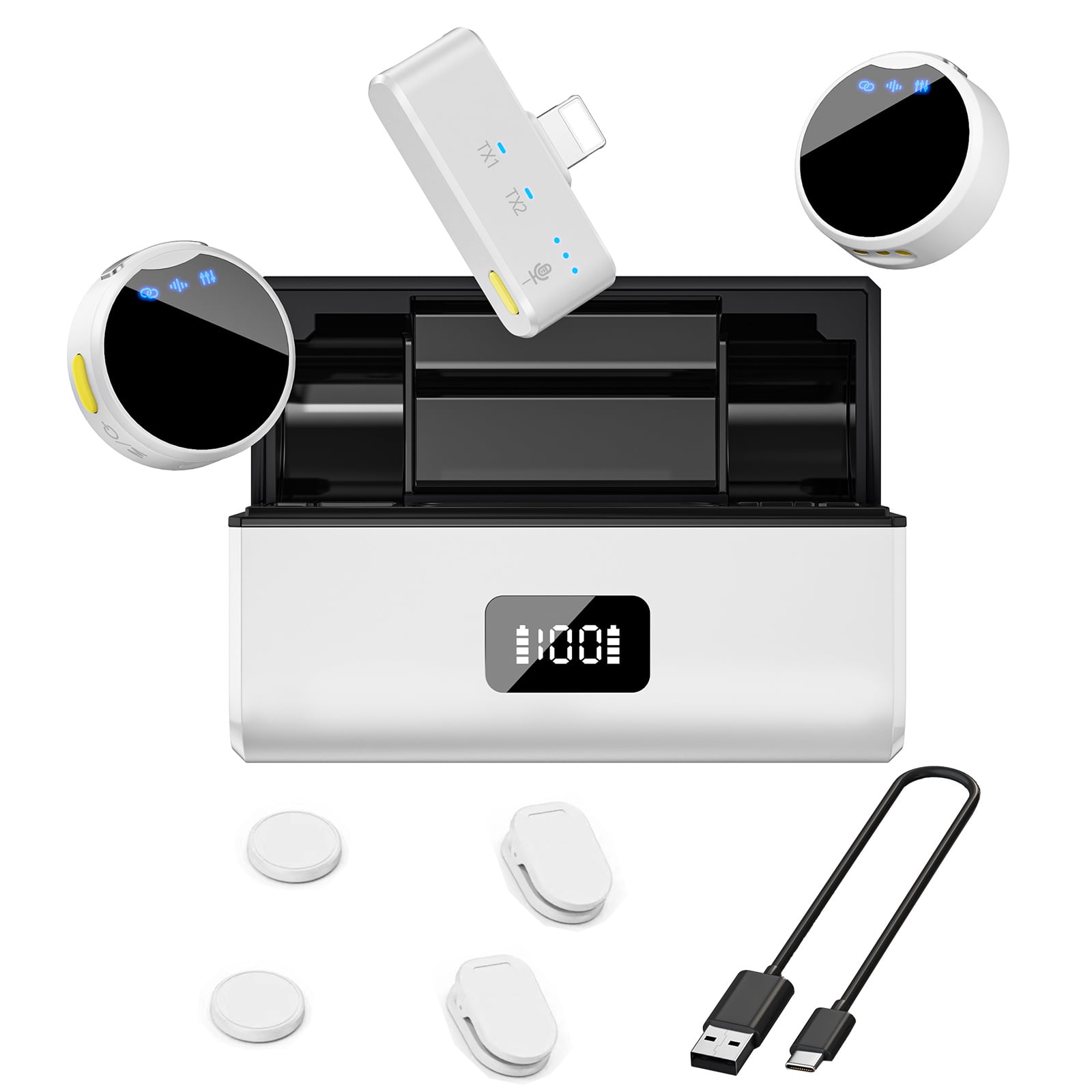 Lavalier Wireless Microphone for Phone Professional Magnetic Lapel ...