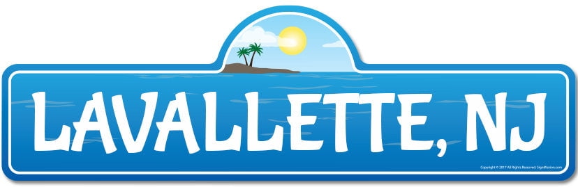 Lavallette NJ New Jersey Beach Street Sign | Indoor/Outdoor | Surfer ...