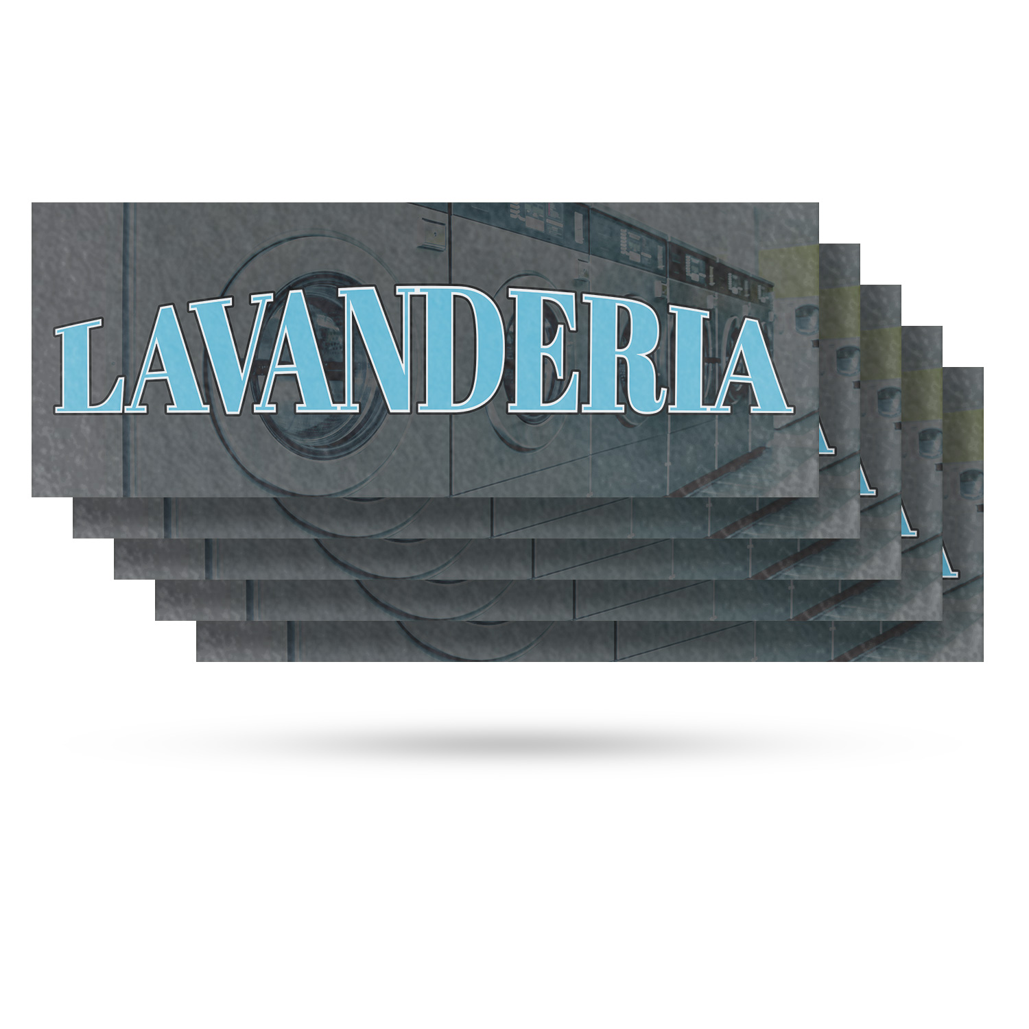 Lavanderia Vinyl Decal 5 Pack of 24 Inch x 9 Inch Weatherproof Heavy ...
