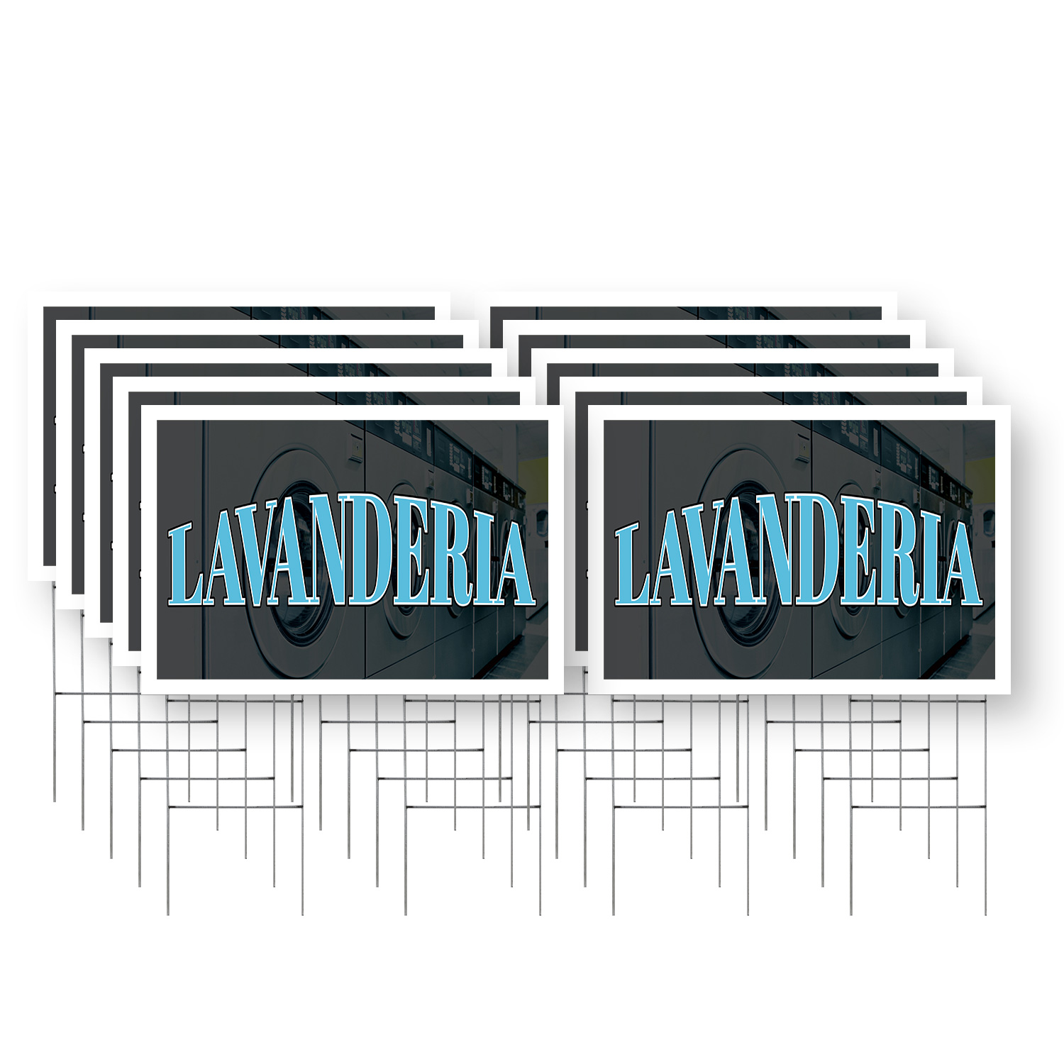 Lavanderia Yard Sign 10 Pack of 24 Inch x 36 Inch Single Sided ...