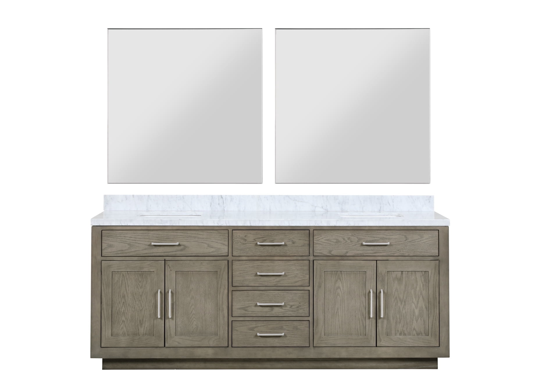 Lavanti Aberio 80-inch Gray Oak Bathroom Vanity with Double Sink ...