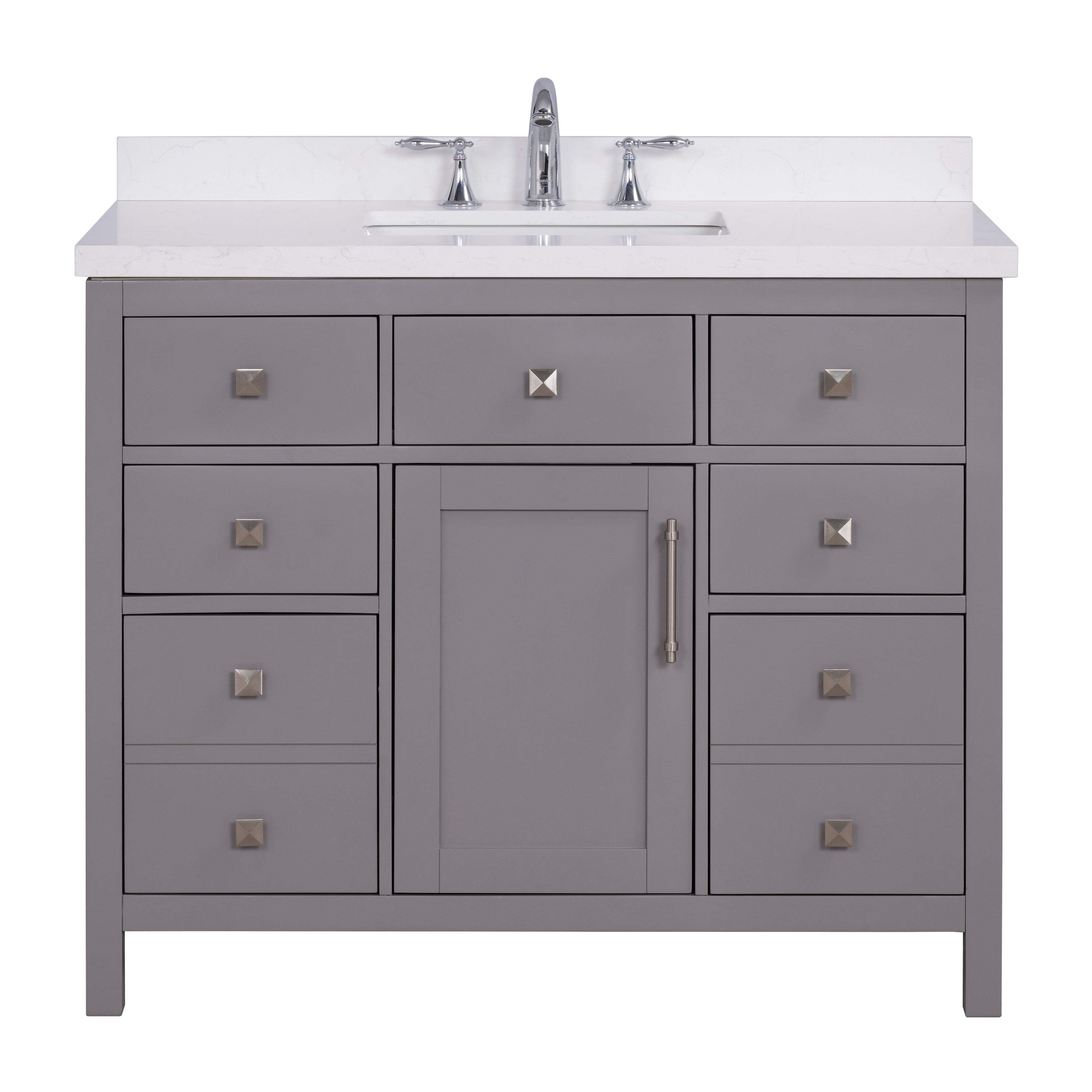Lavanti Oakford 42-inch Bathroom Vanity with Sink – Stylish Gray ...