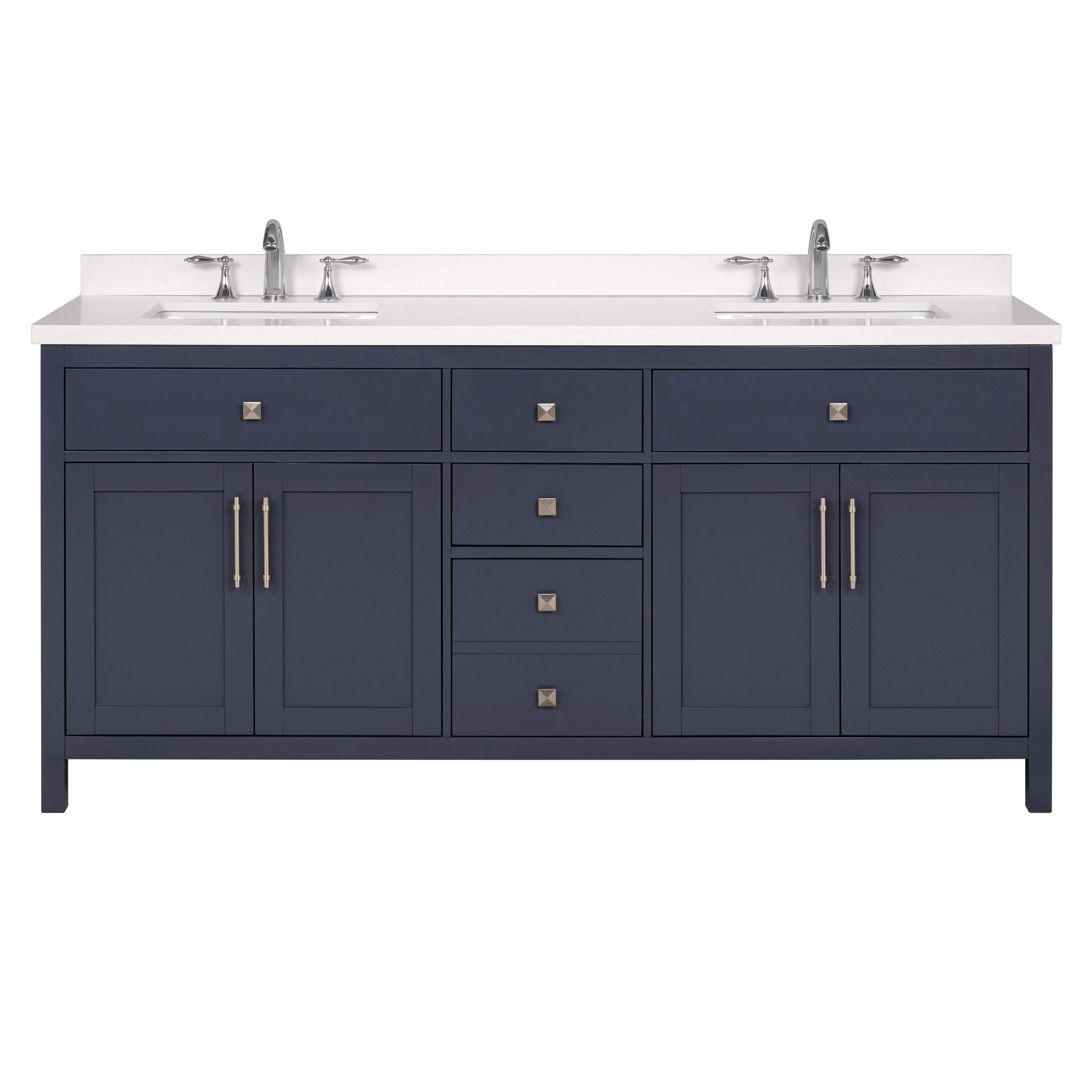 Lavanti Oakford 72-inch Bathroom Vanity with Sink – Stylish Navy Blue ...