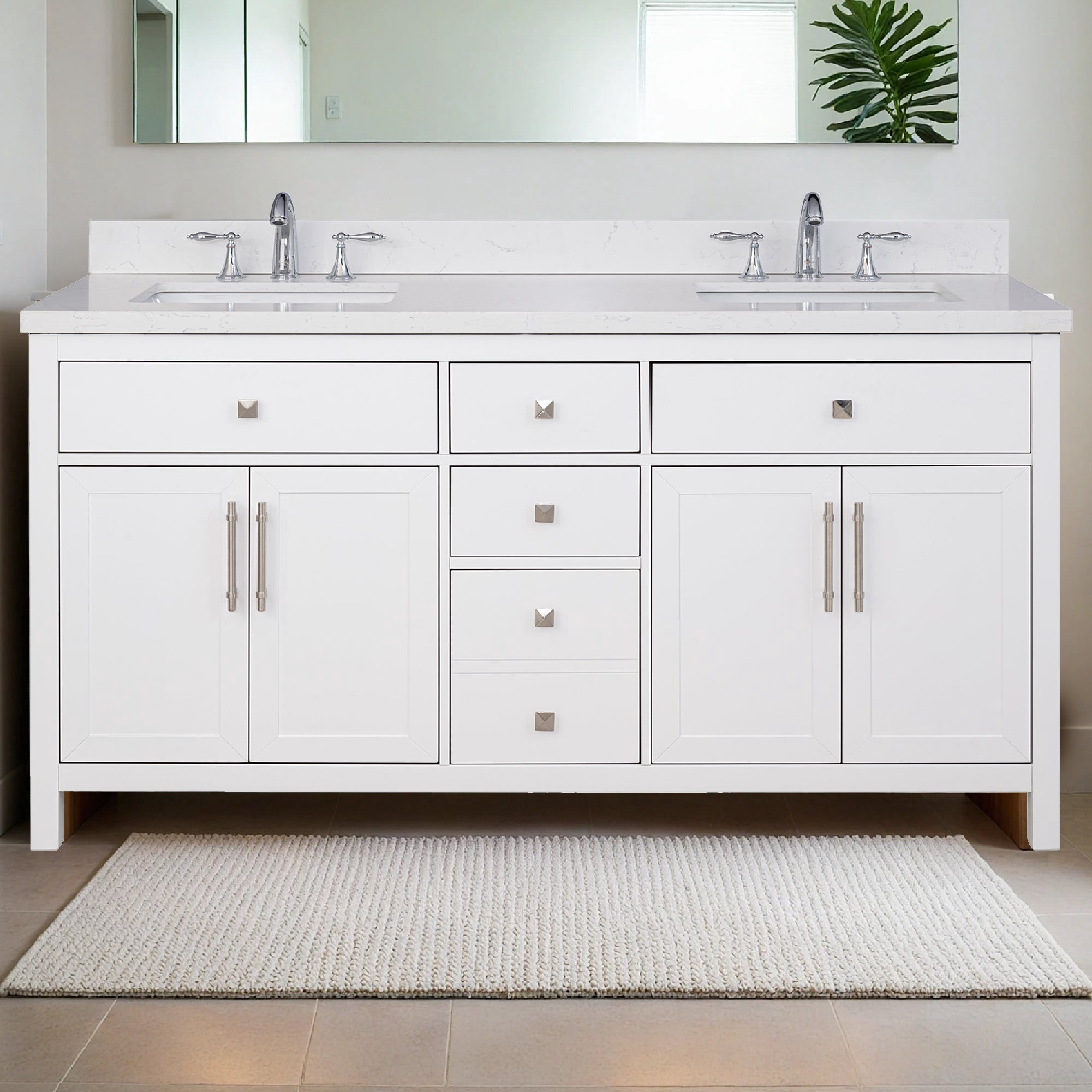 Lavanti Oakford Solidwood 66-inch Bathroom Vanity with Sink - Stylish ...