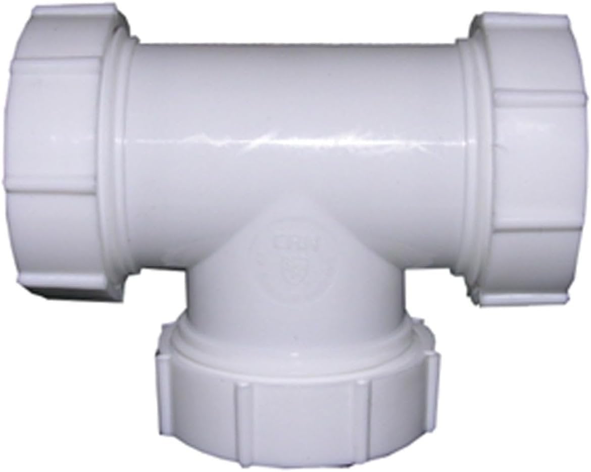 Lavatory/Kitchen Drain Tee, White PVC, 1.25 or 1.5-In. Tube - Walmart.com