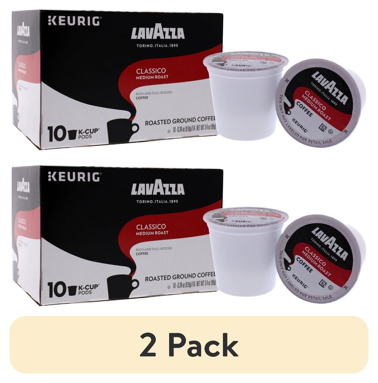 (2 pack) Lavazza Classico Single-Serve Coffee K-Cup® Pods for Keurig Brewer, Medium Roast, 10 ...