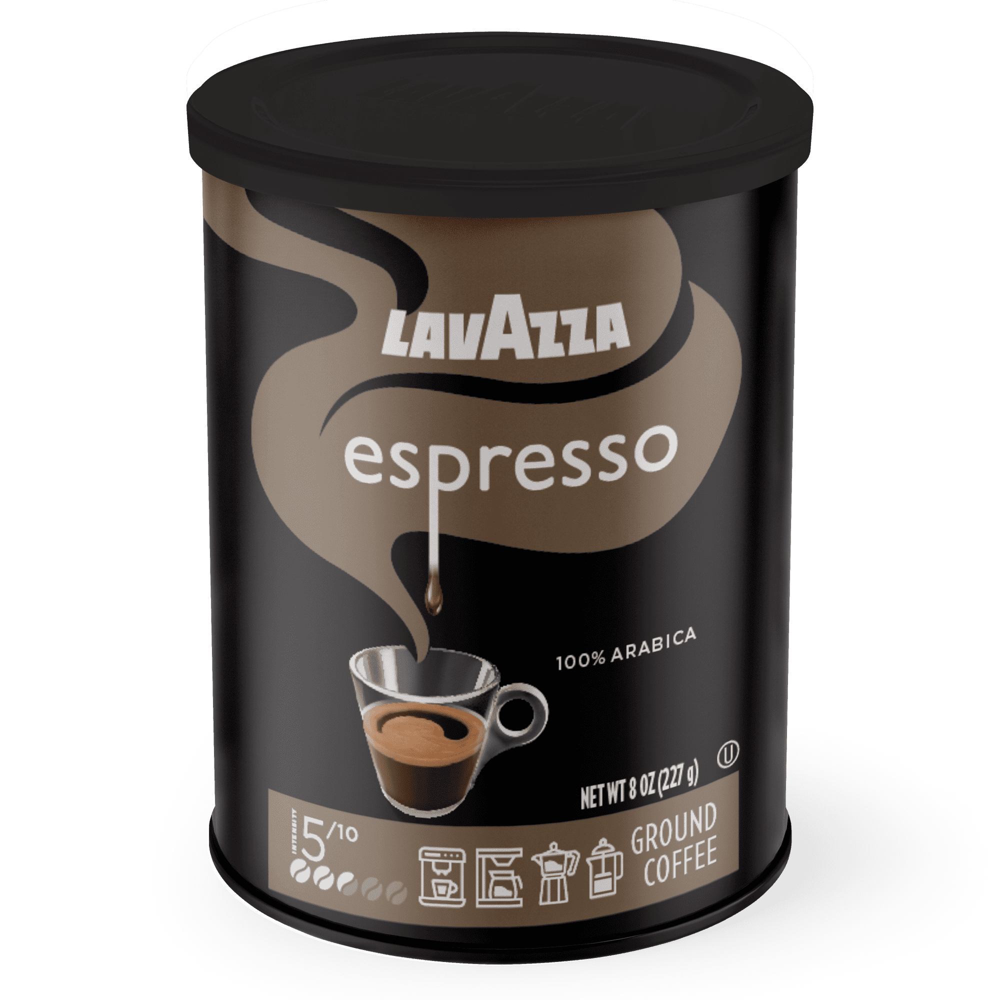 Lavazza Espresso Ground Coffee Medium Roast 100 Arabica Non GMO 8oz Cans Pack of 6 Roasted in Italy Walmart