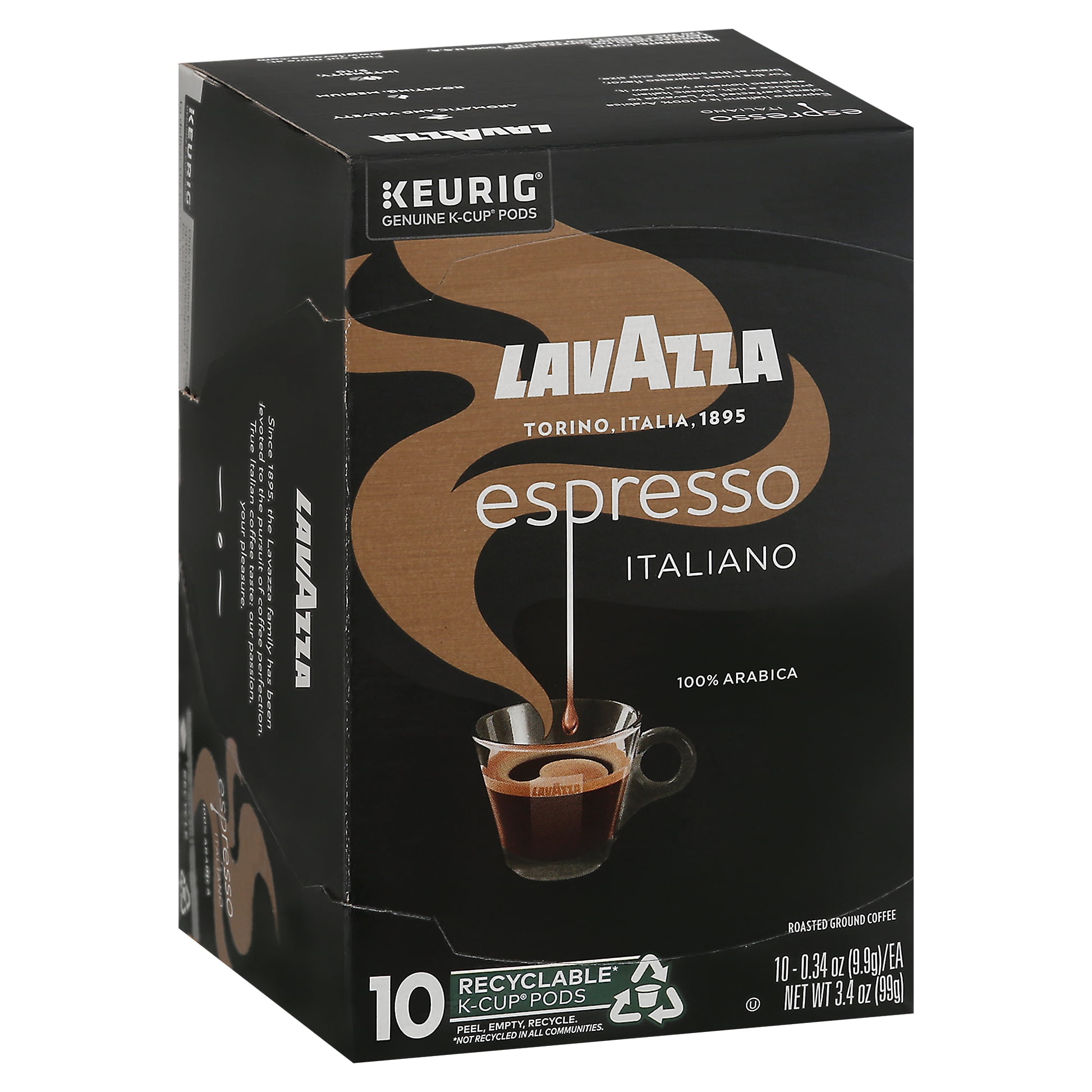Lavazza Espresso Italiano Single-Serve Coffee K-Cups for Keurig Brewer ...