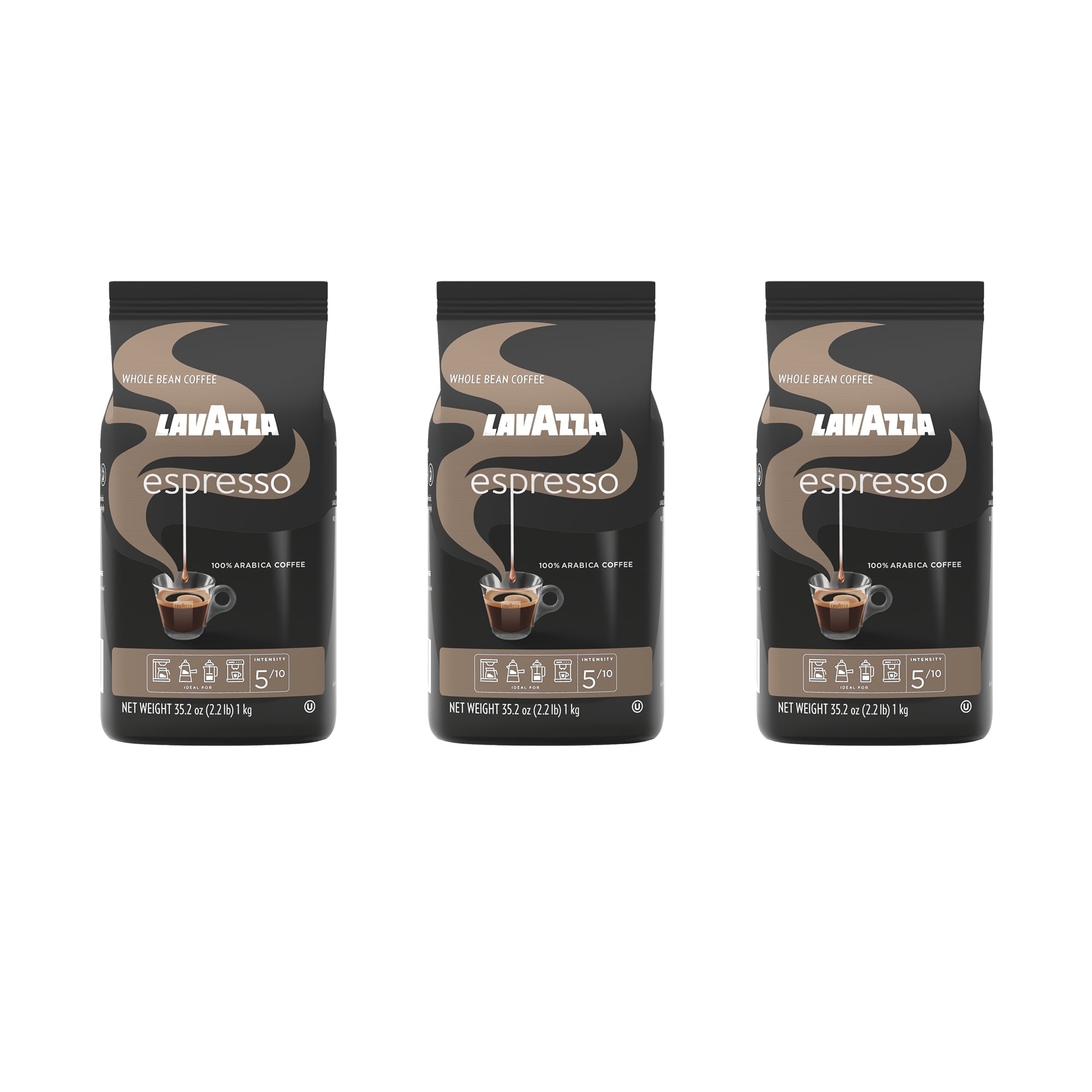 Lavazza Espresso Whole Bean Coffee, Medium Roast, 100% Arabica ...