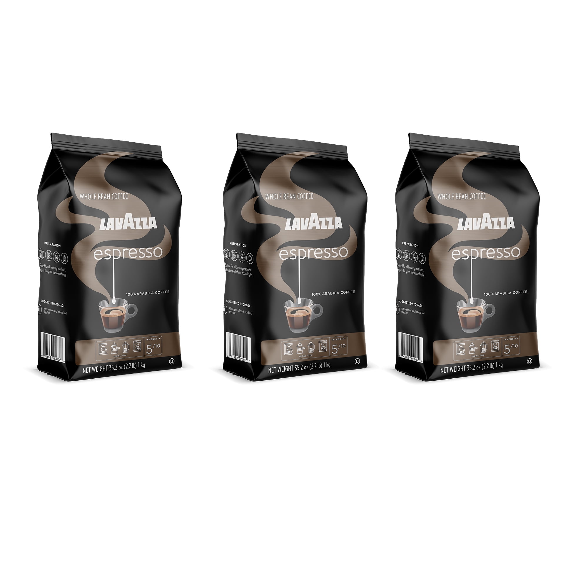 Lavazza Italian Espresso Whole Bean Coffee Blend, Medium Roast, 2.2 ...