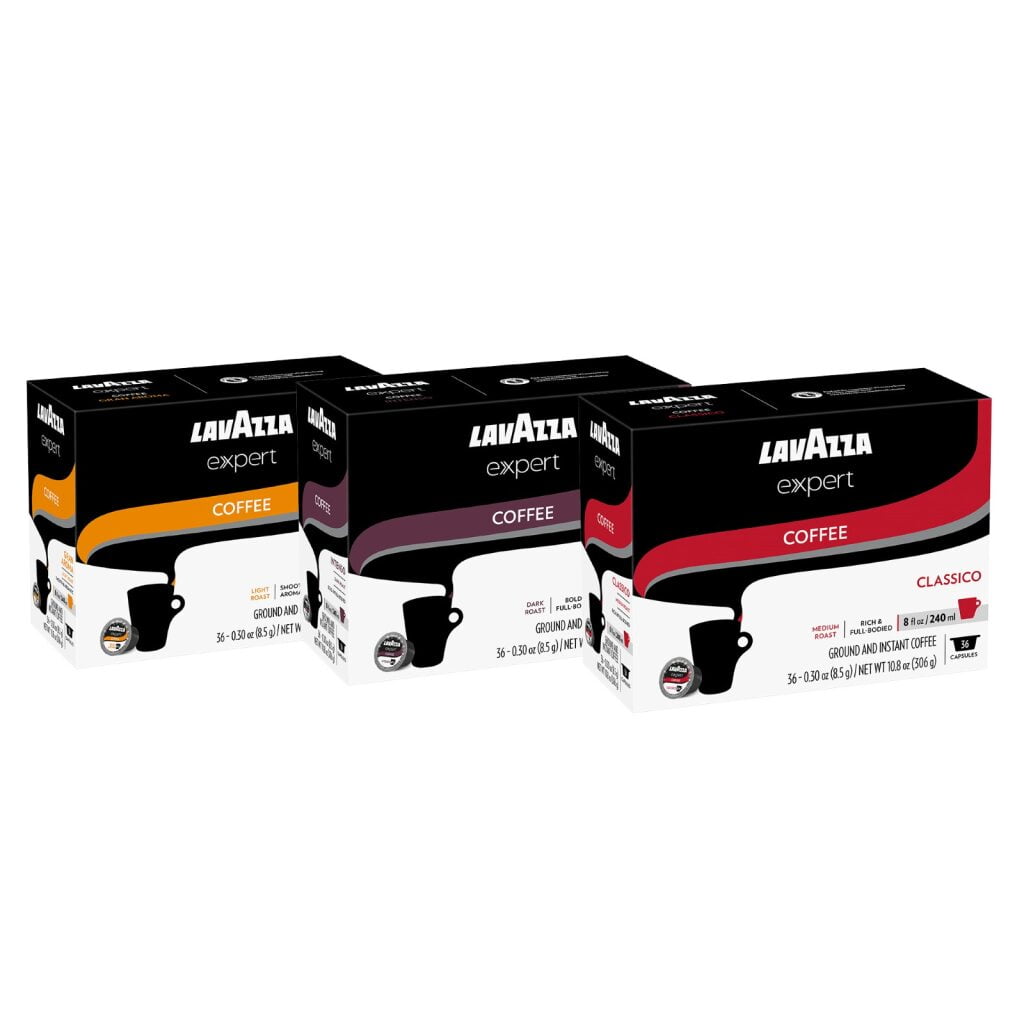 Lavazza Expert Coffee Variety Pack, Contains Light, Medium, and Dark ...