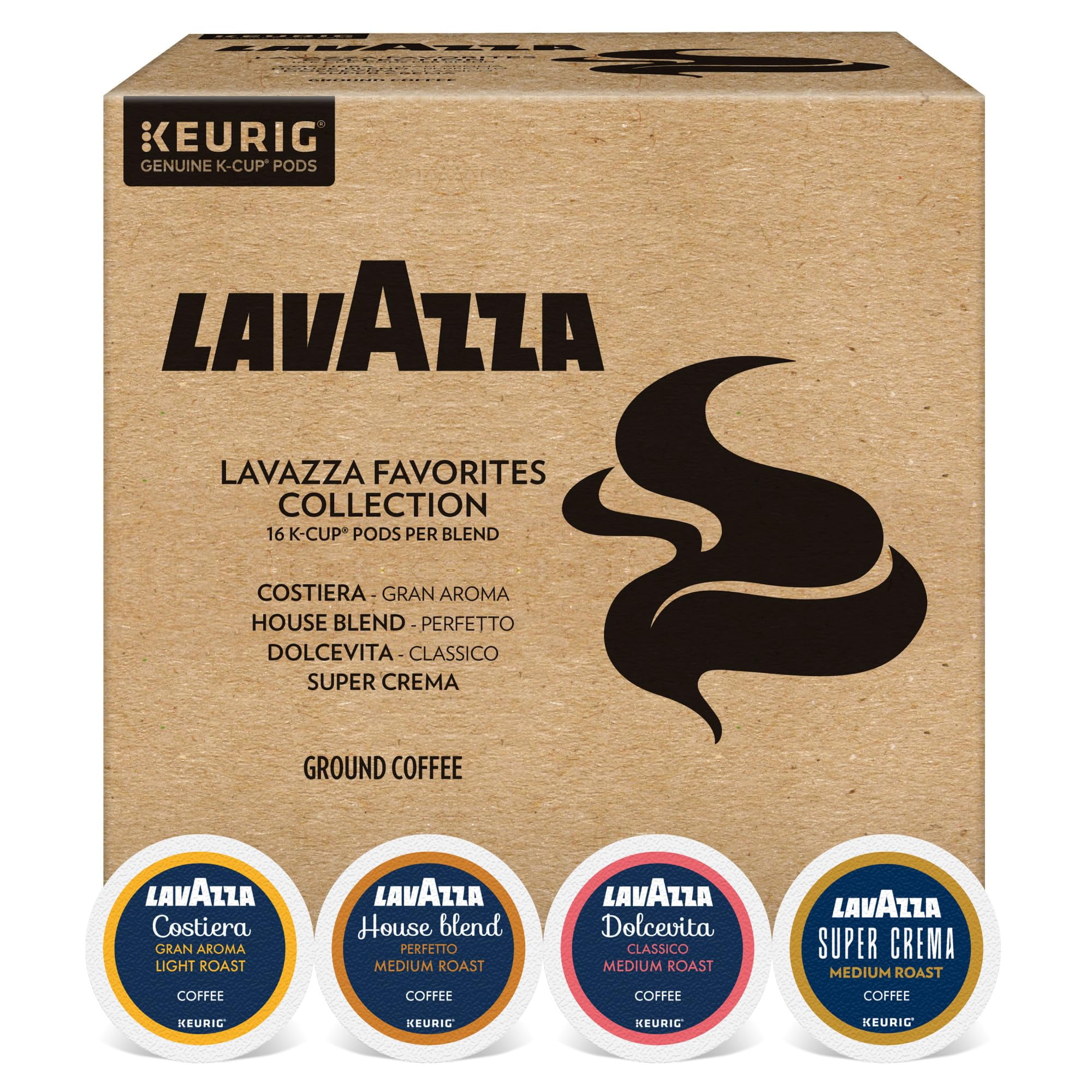 Lavazza Favorites Collection Variety Pack, Single Serve Keurig® K-Cup ...