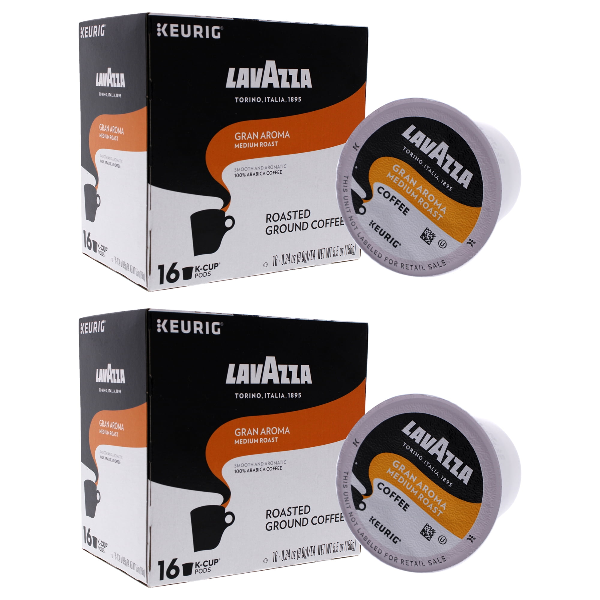 Lavazza Gran Aroma Medium Roast Ground Coffee Pods - Pack of 2 , 10 x 0 ...