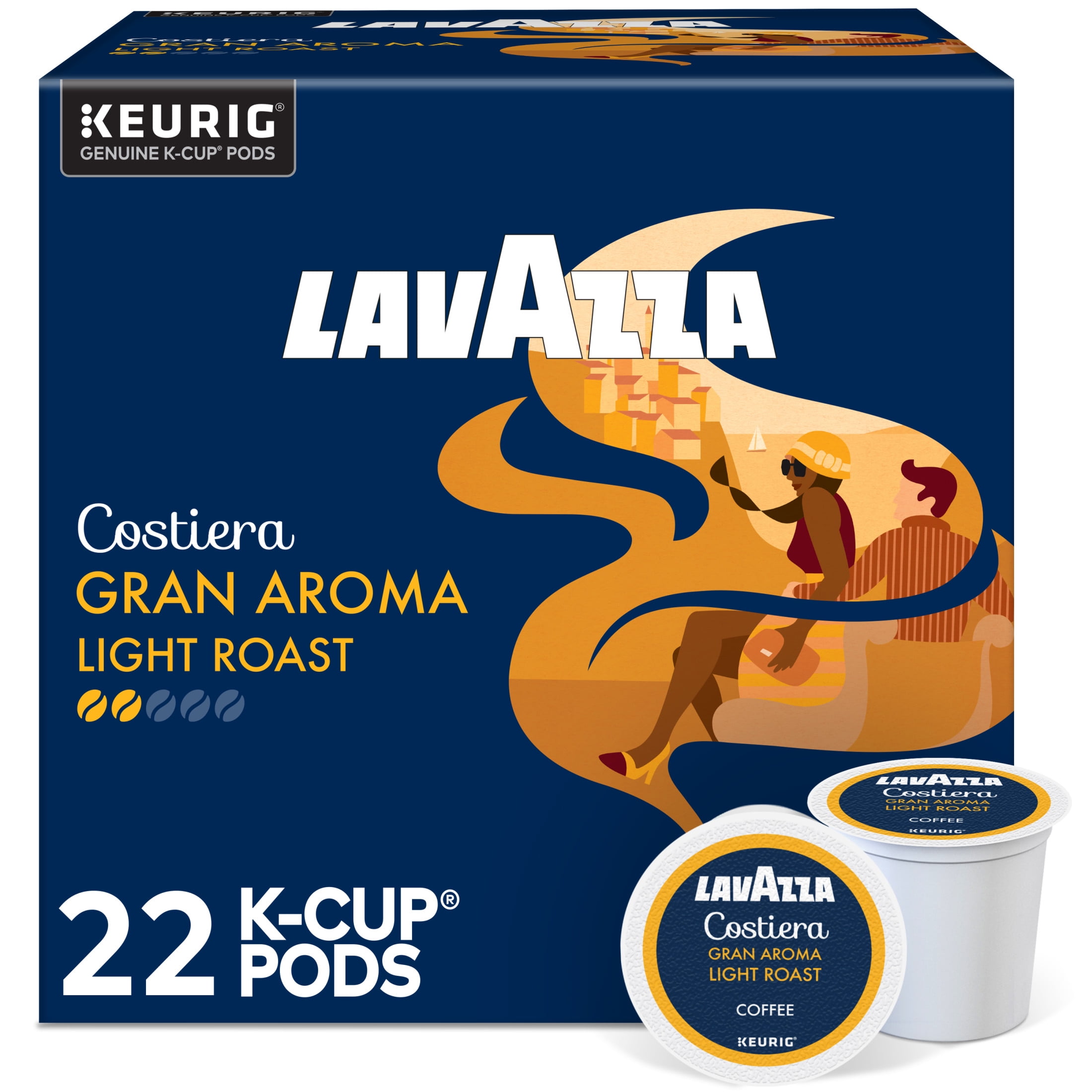 Lavazza, Costiera Gran Aroma Light Roast K-Cup Coffee Pods, 22 Count ...