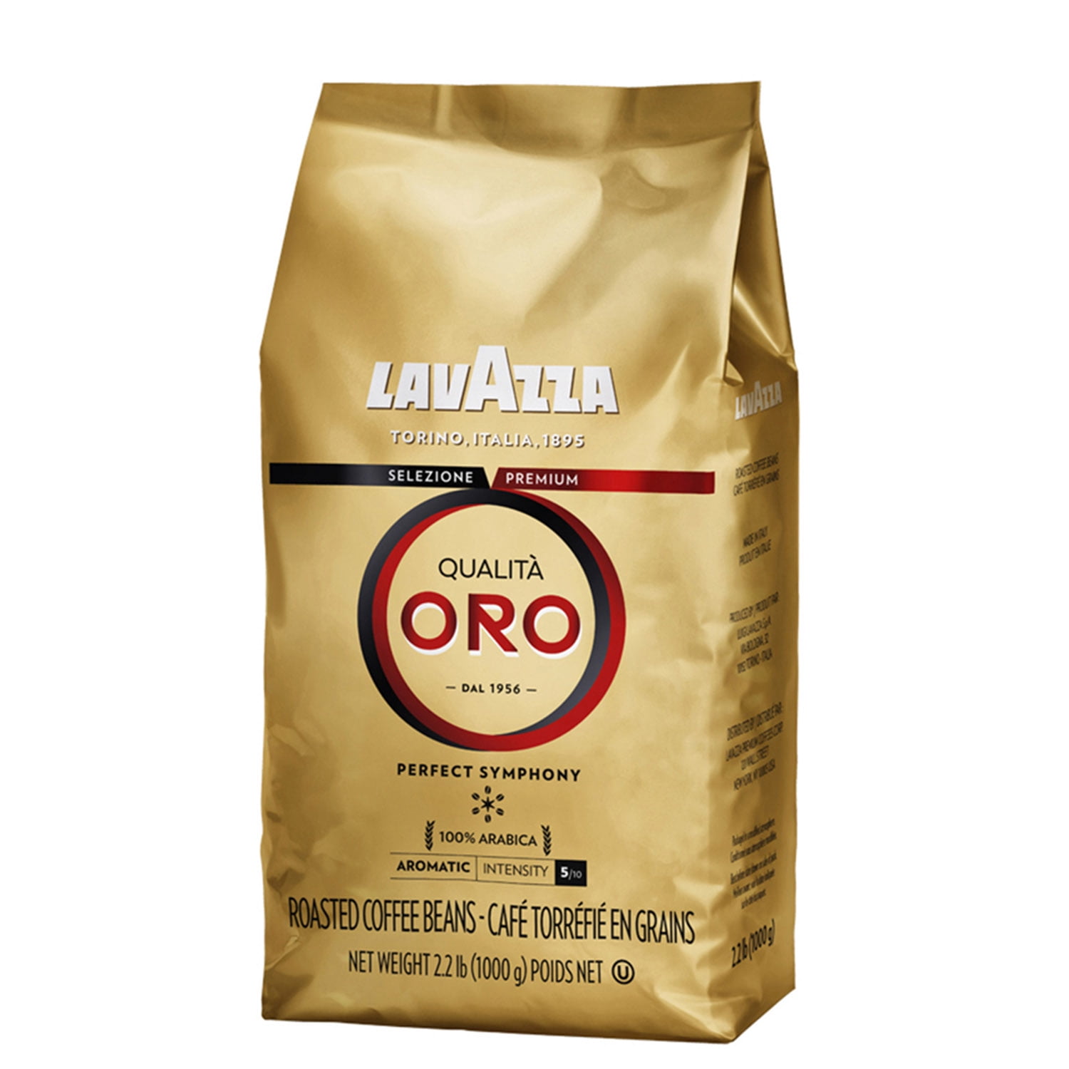 Lavazza Qualità Oro Whole Bean Coffee Blend, Medium Roast, 2.2-Pound ...