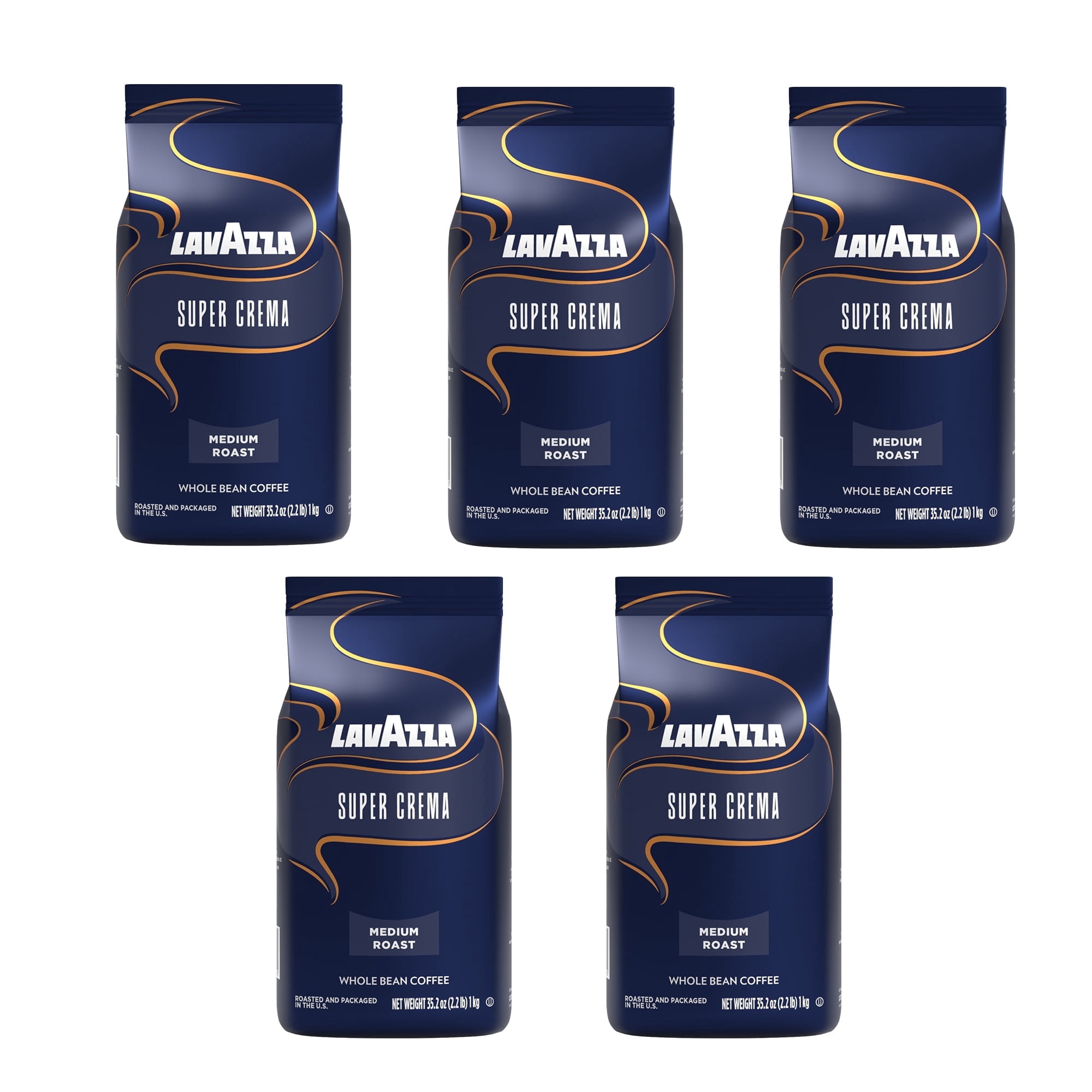 Lavazza Super Crema Coffee, Medium Roast, Arabica and Robusta Blend, 2. ...