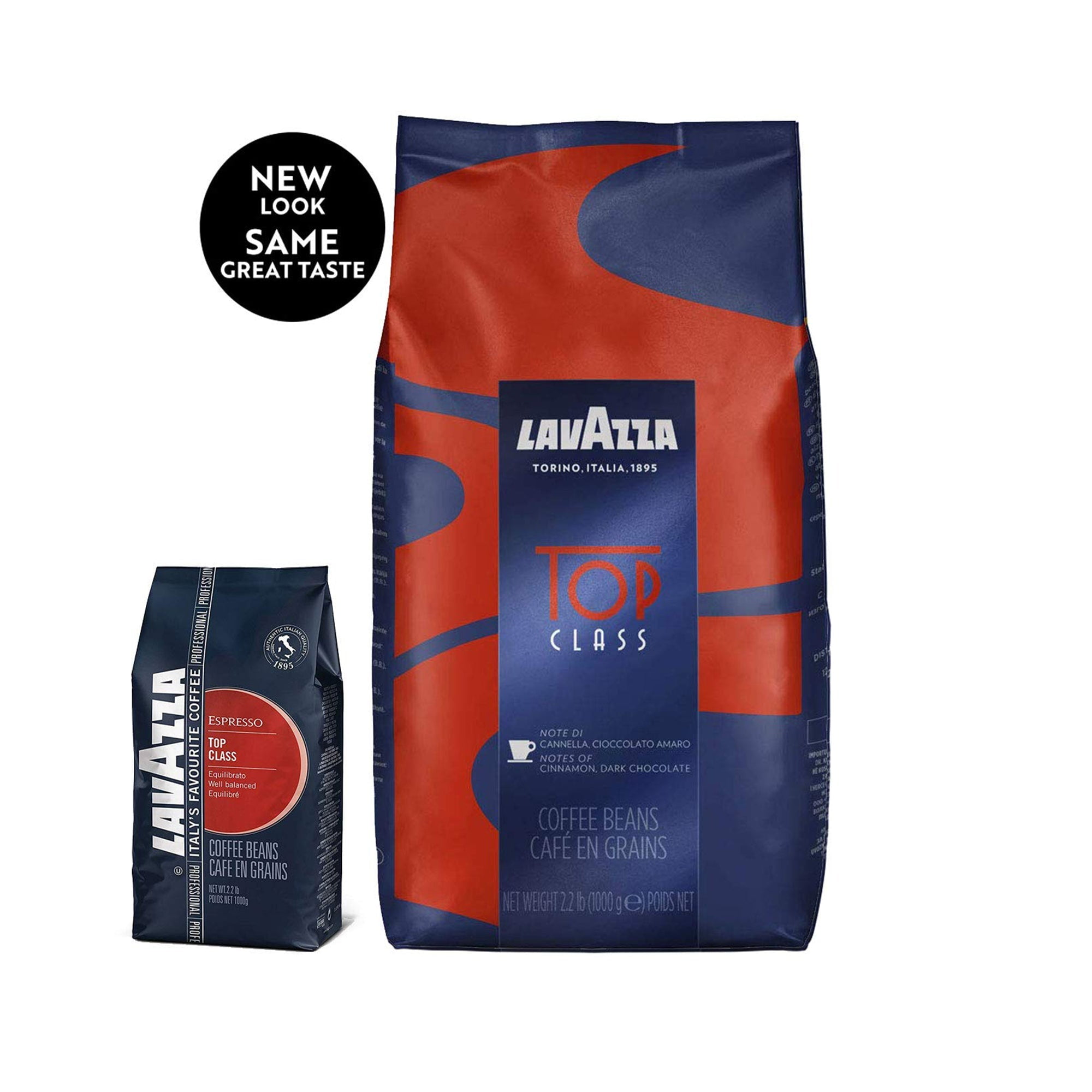 Lavazza Top Class Whole Bean Coffee Blend, Medium Espresso Roast Bag, 2.2 Pound (Pack of 6 ...