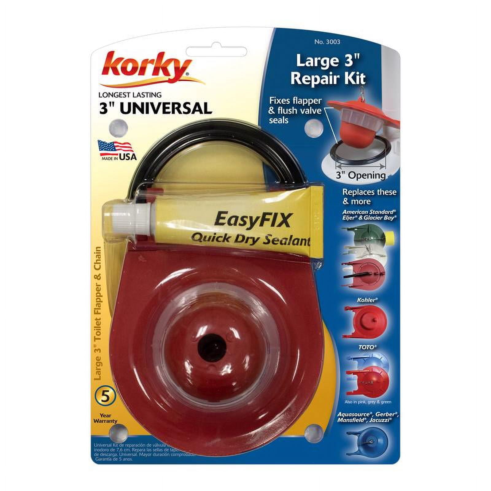 Lavelle Industries 243222 3 in. Large Easy Fix Flush Valve Repair Kit ...