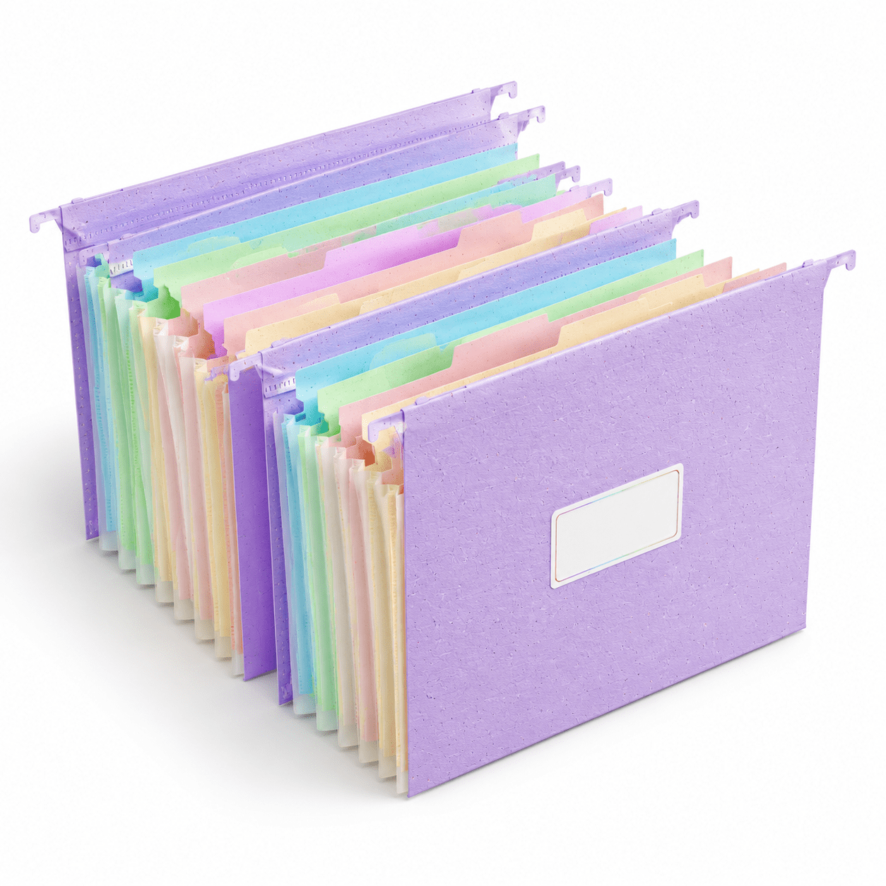 Lavender 8.5x11 Inches Hanging File Folders with 7 Expandable Pockets ...