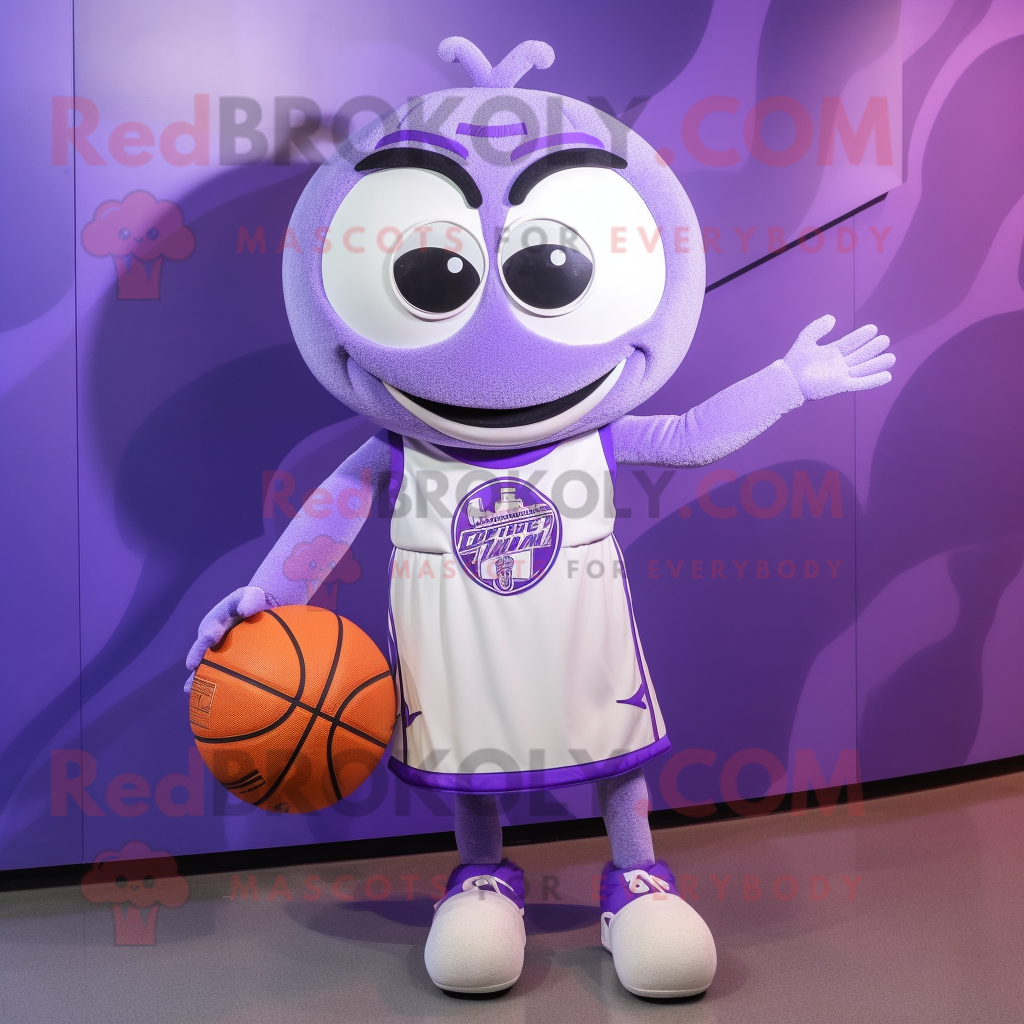Lavender Basketball Ball REDBROKOLY mascot costume character dressed ...