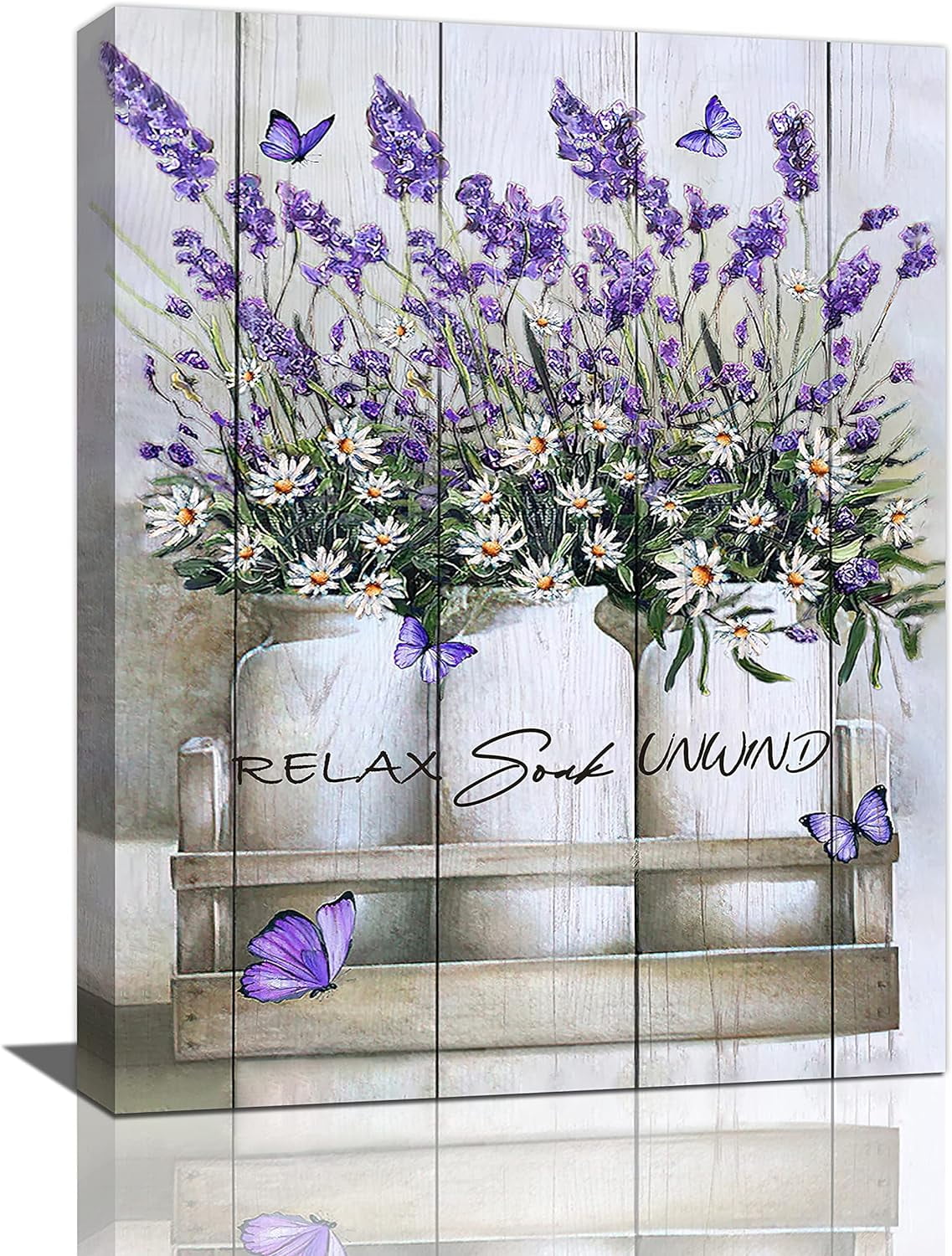 Lavender Bathroom Decor Farmhouse Bathroom Wall Art Purple Lavender ...