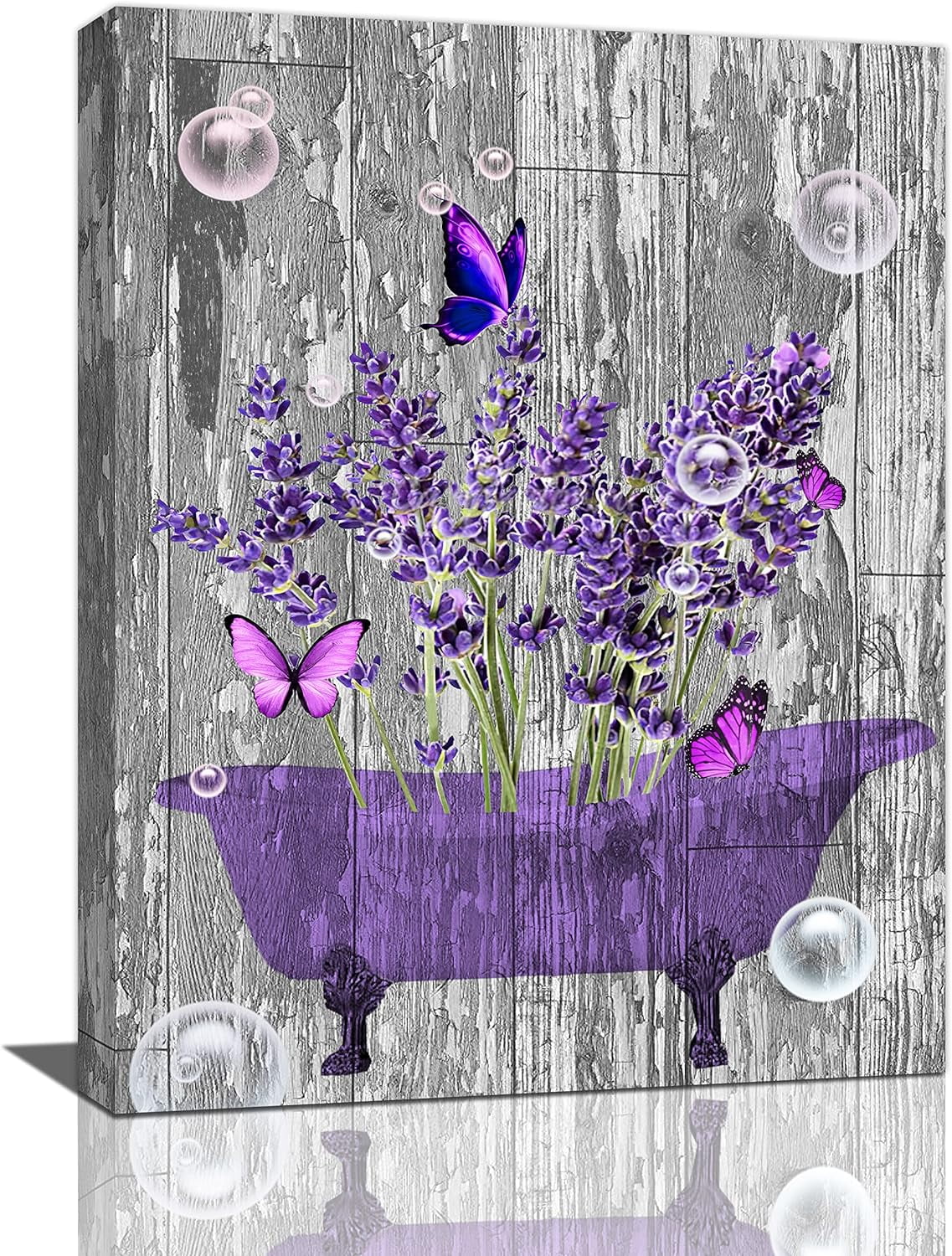 Lavender Bathroom Decor Wall Art Purple Farmhouse Bathroom Pictures for ...