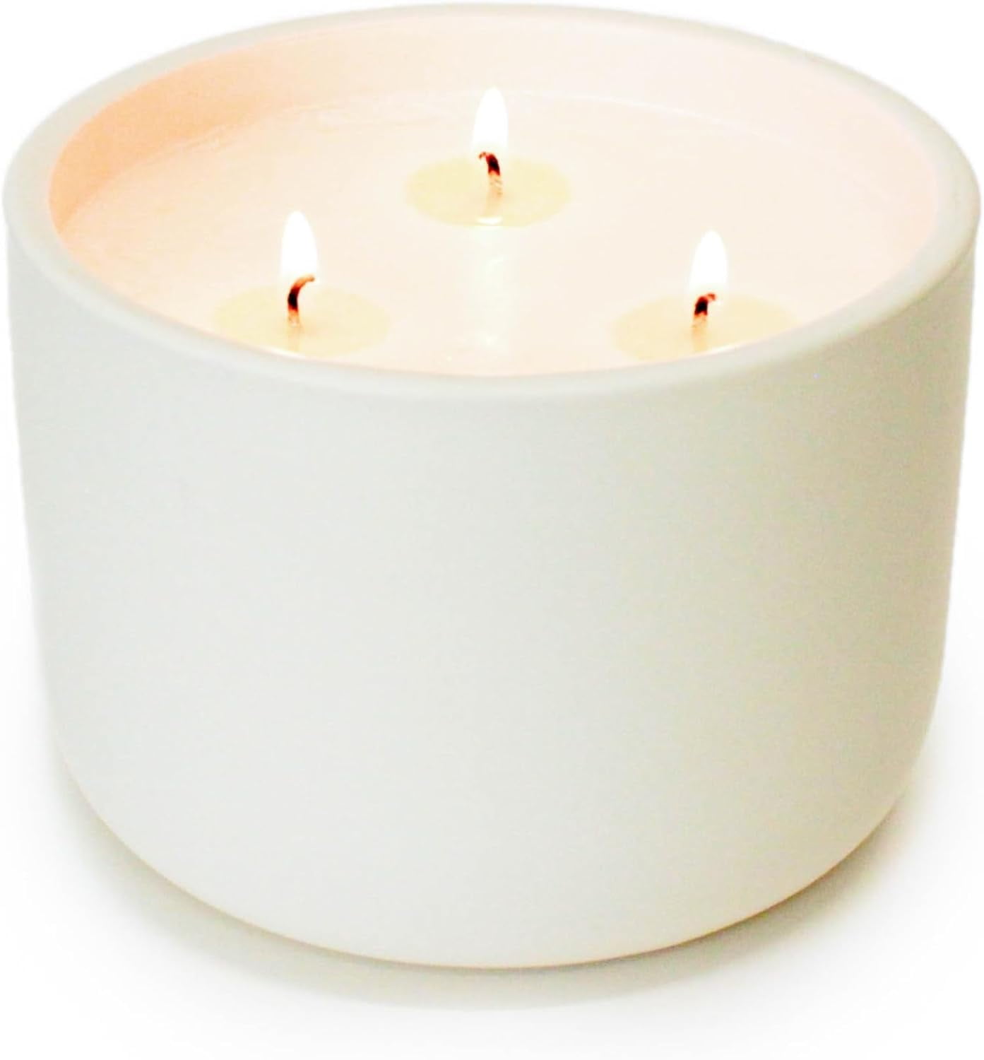 3 Wick Candle, Lavender + Bergamot Scented Candle, 43 Hour Burn Time, 3 ...