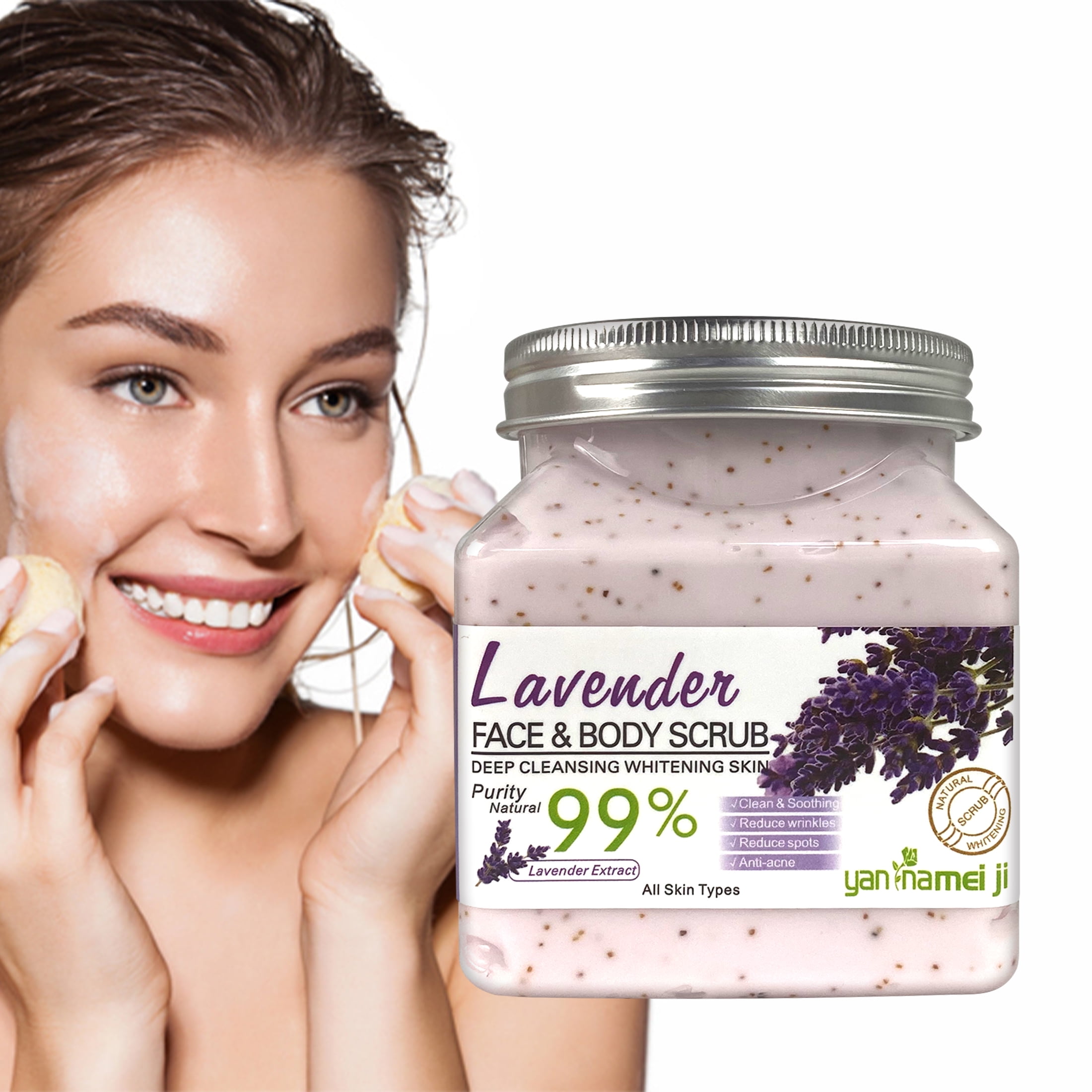 Lavender Body Scrub - Moisturizing and Exfoliating Body, Face, Hand ...