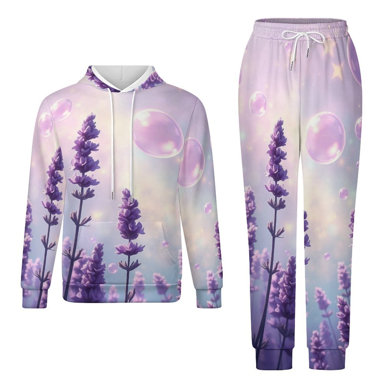 Lavender Bubbles Dreamy(3) Hoodie And Pants Set Tracksuit Men Women ...