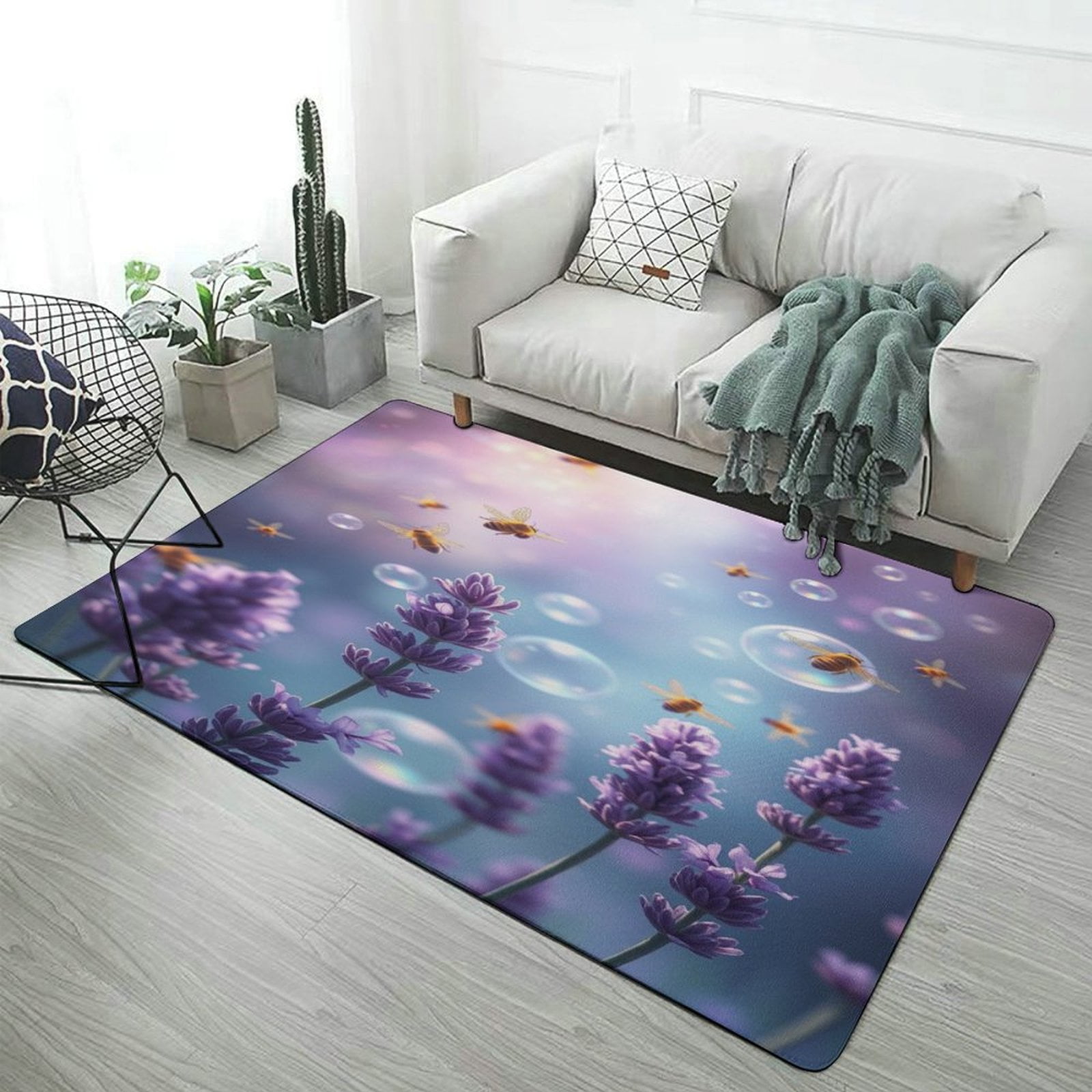 Lavender Carpet for Living Room Luxury Home Rations Sofa Coffee Table ...