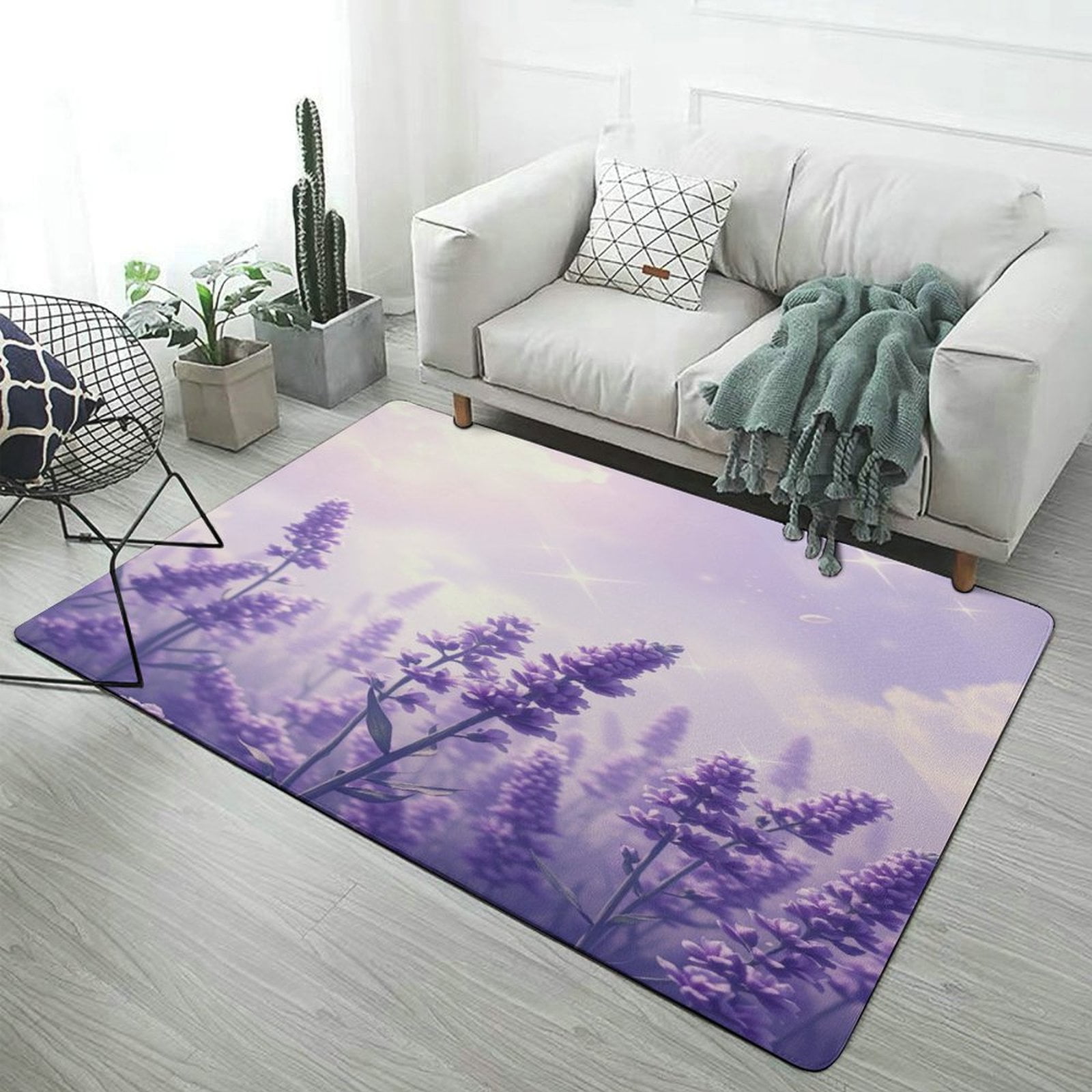 Lavender Carpet for Living Room Luxury Home Rations Sofa Coffee Table ...