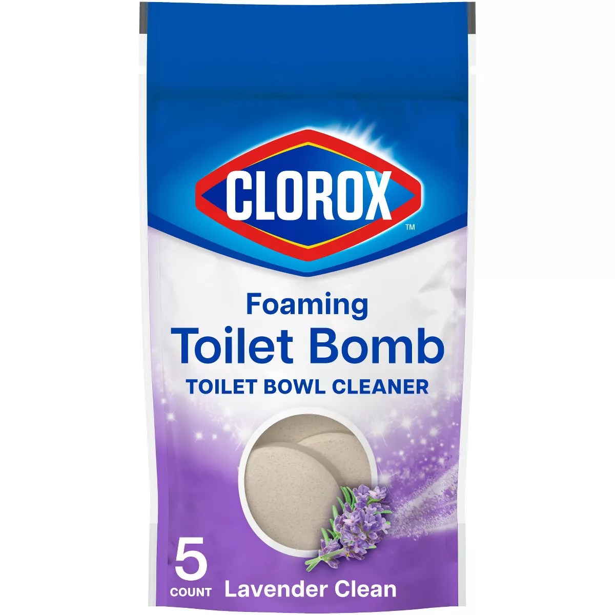 Lavender Clean Foaming Toilet Bomb Toilet Bowl Cleaner - 5ct - Walmart.com