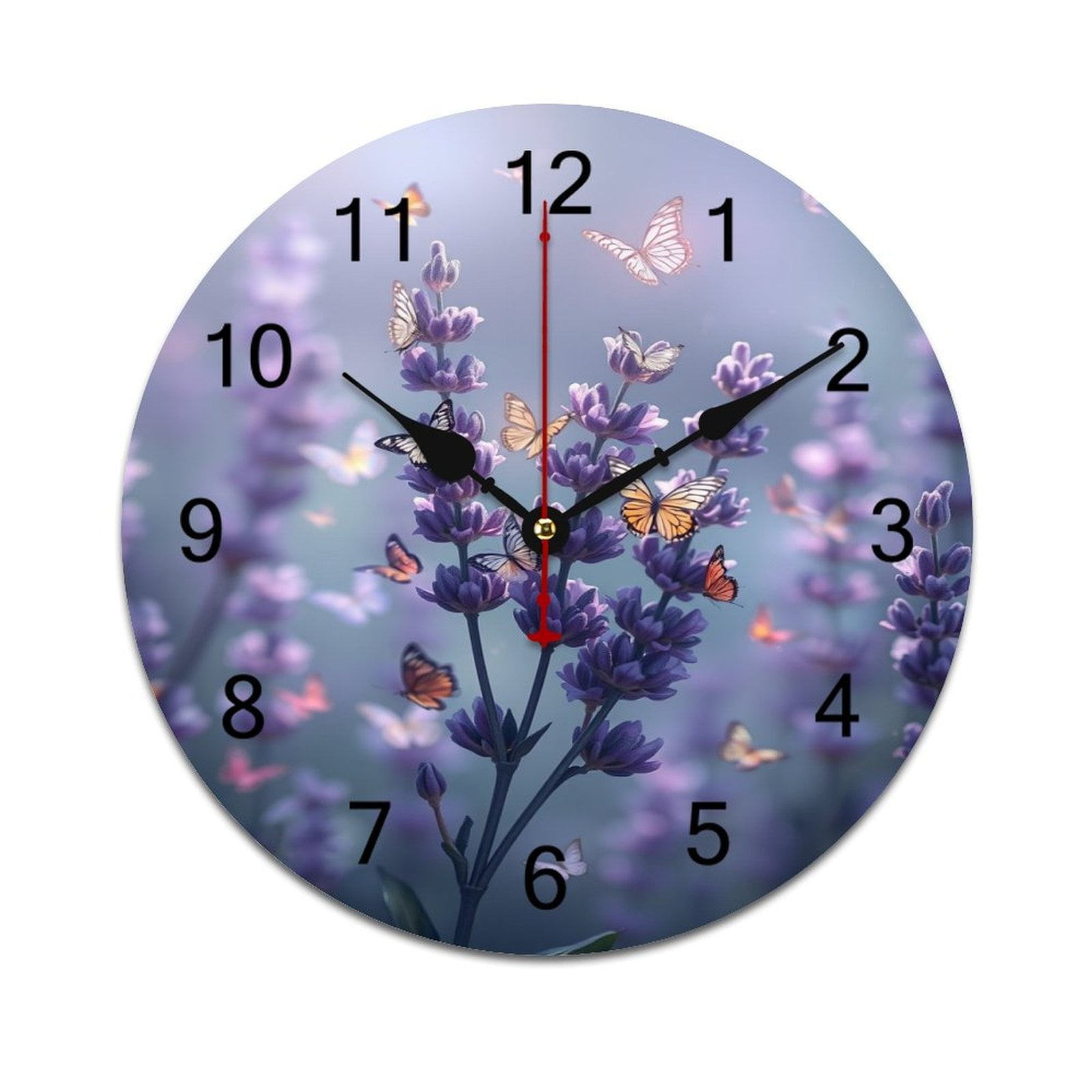 Lavender Clocks Wall Home Decoration Teen Room Bedroom Living Room ...
