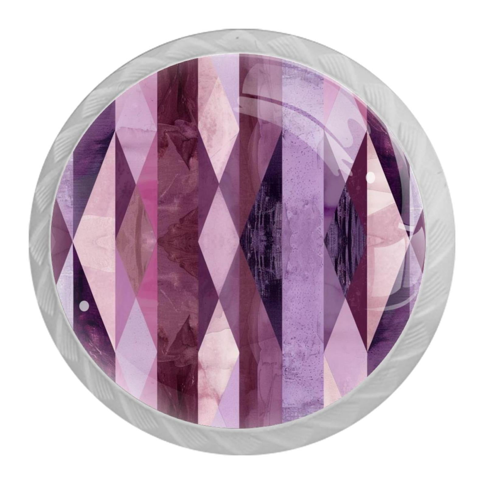 Lavender Colored Vertical Stripes Pattern Custom Drawer Knobs ...