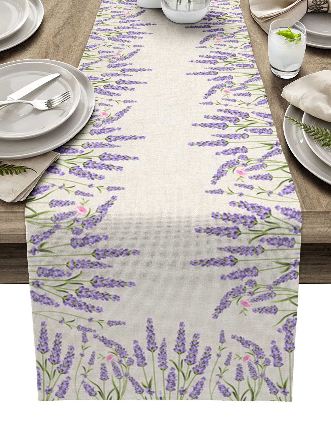 Lavender Cotton Hemp Sole Table Runner ration Home r Dinner Table ...