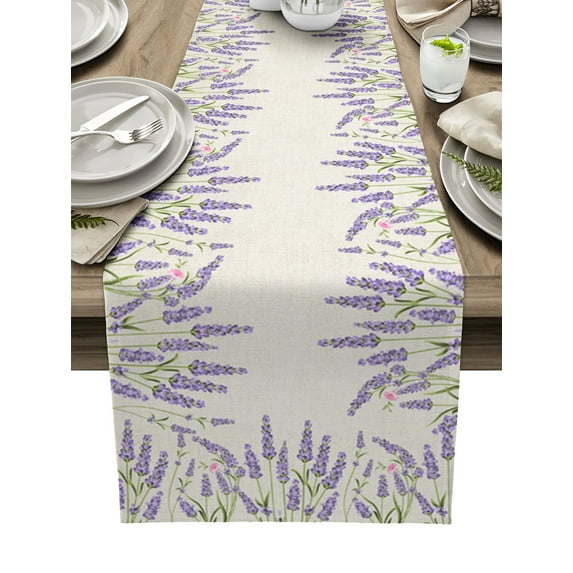 Lavender Cotton Hemp Sole Table Runner ration Home r Dinner Table ...