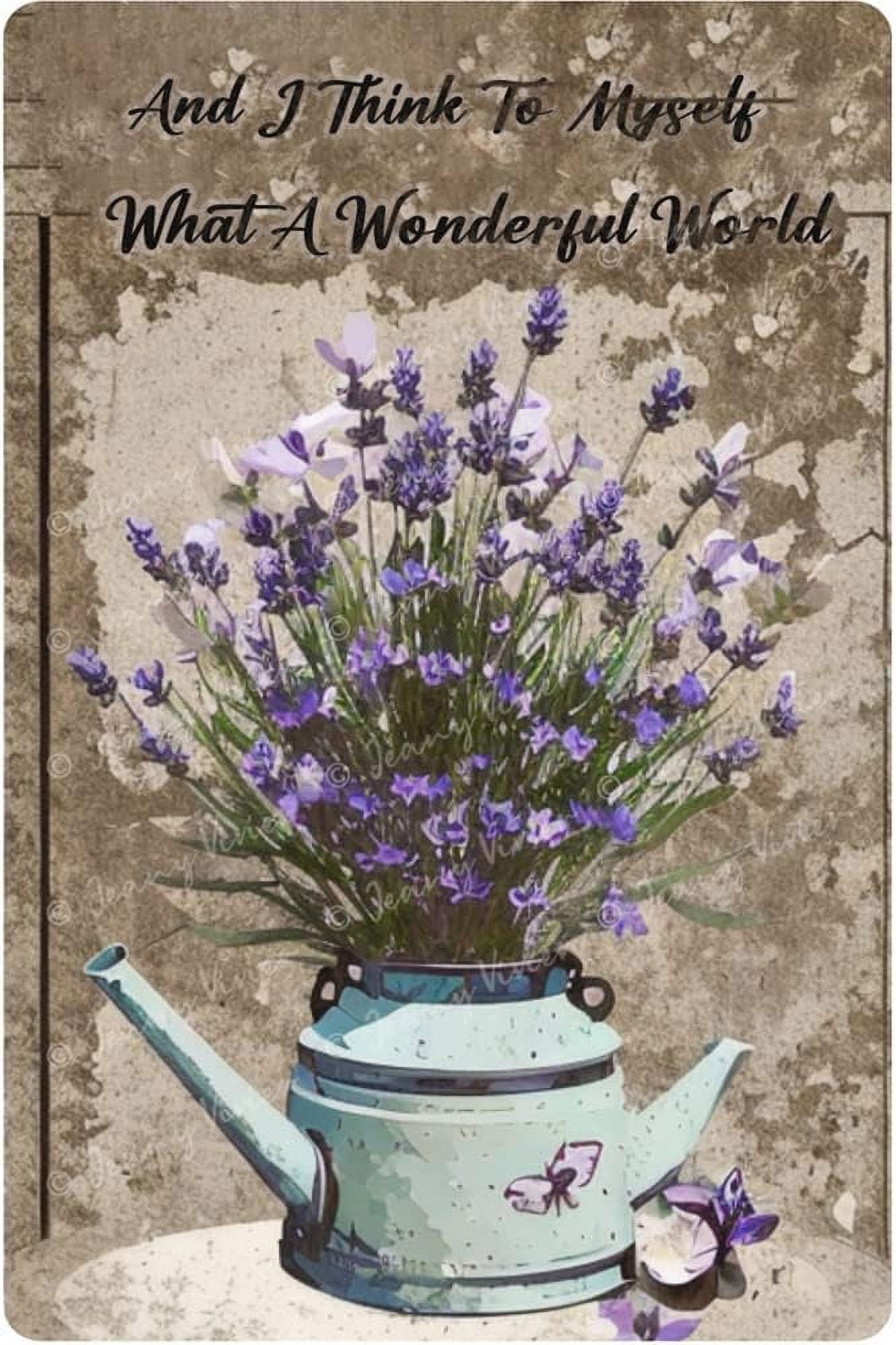 Lavender Decor, Floral Wall Art, and I Think to Myself What A Wonderful ...