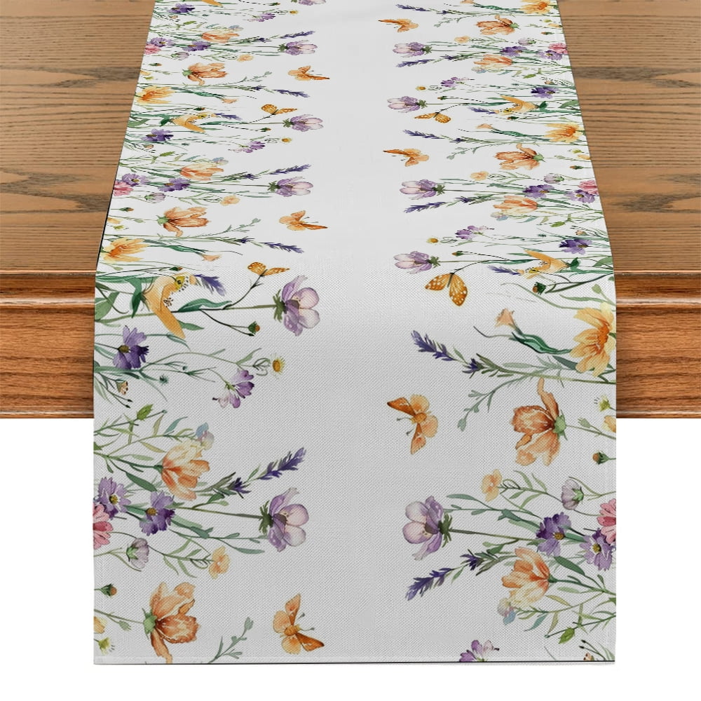 Lavender Dining Table Runner ration for Dining Room Butterfly Dinning ...