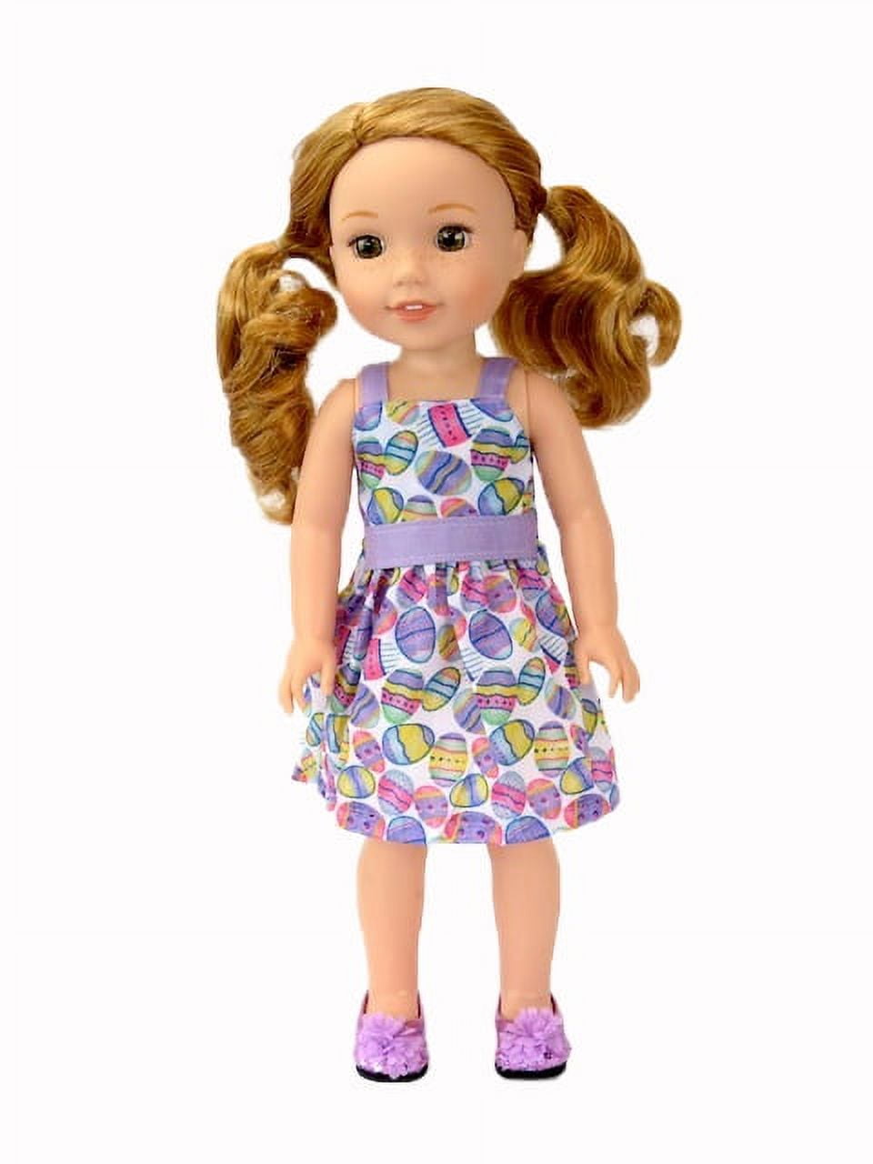 Lavender Easter Eggs Dress -Compatible with 14 Inch Wellie Wisher Dolls ...