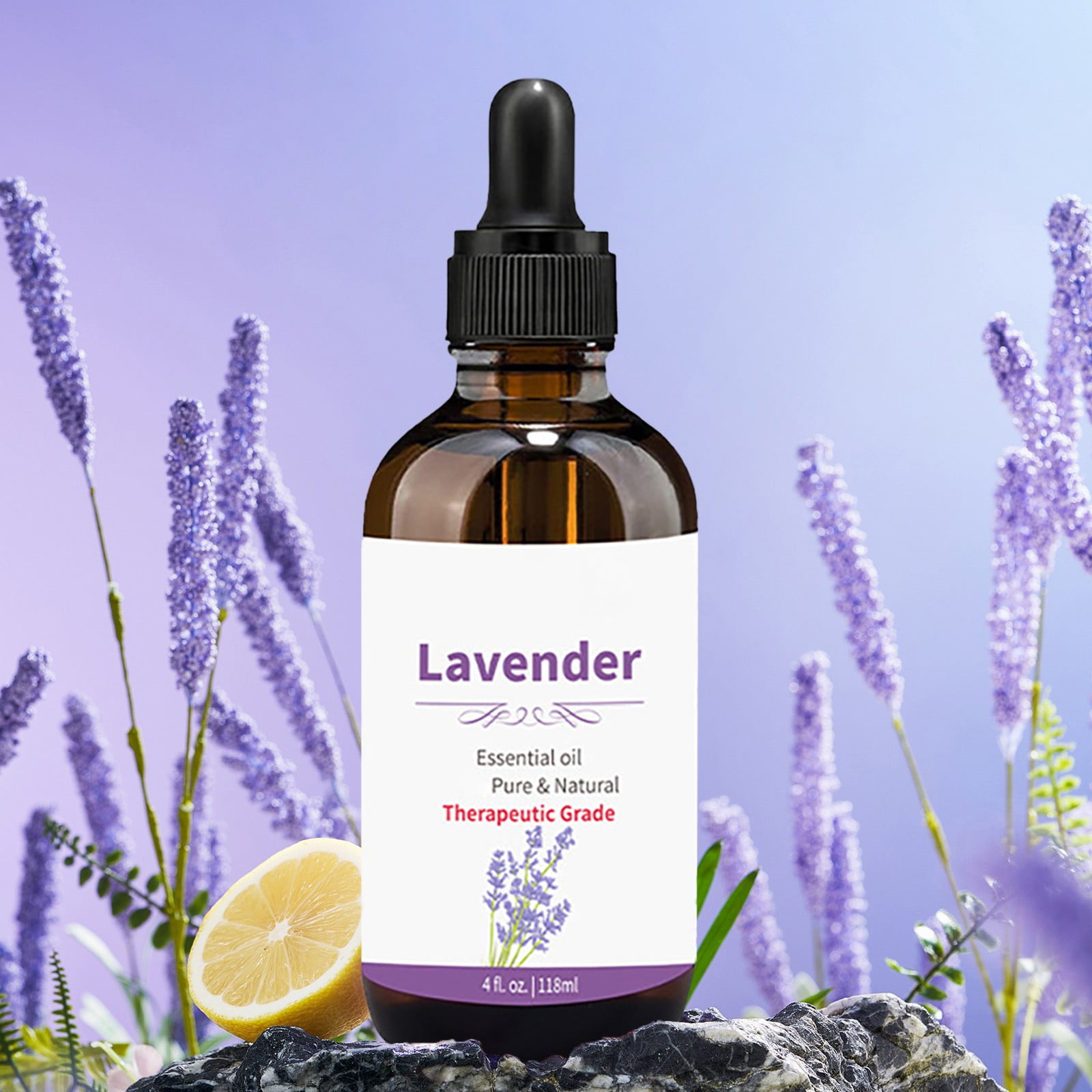 Lavender Essential Oil - Huge 118 ml with Glass Dropper | 100% Pure and ...