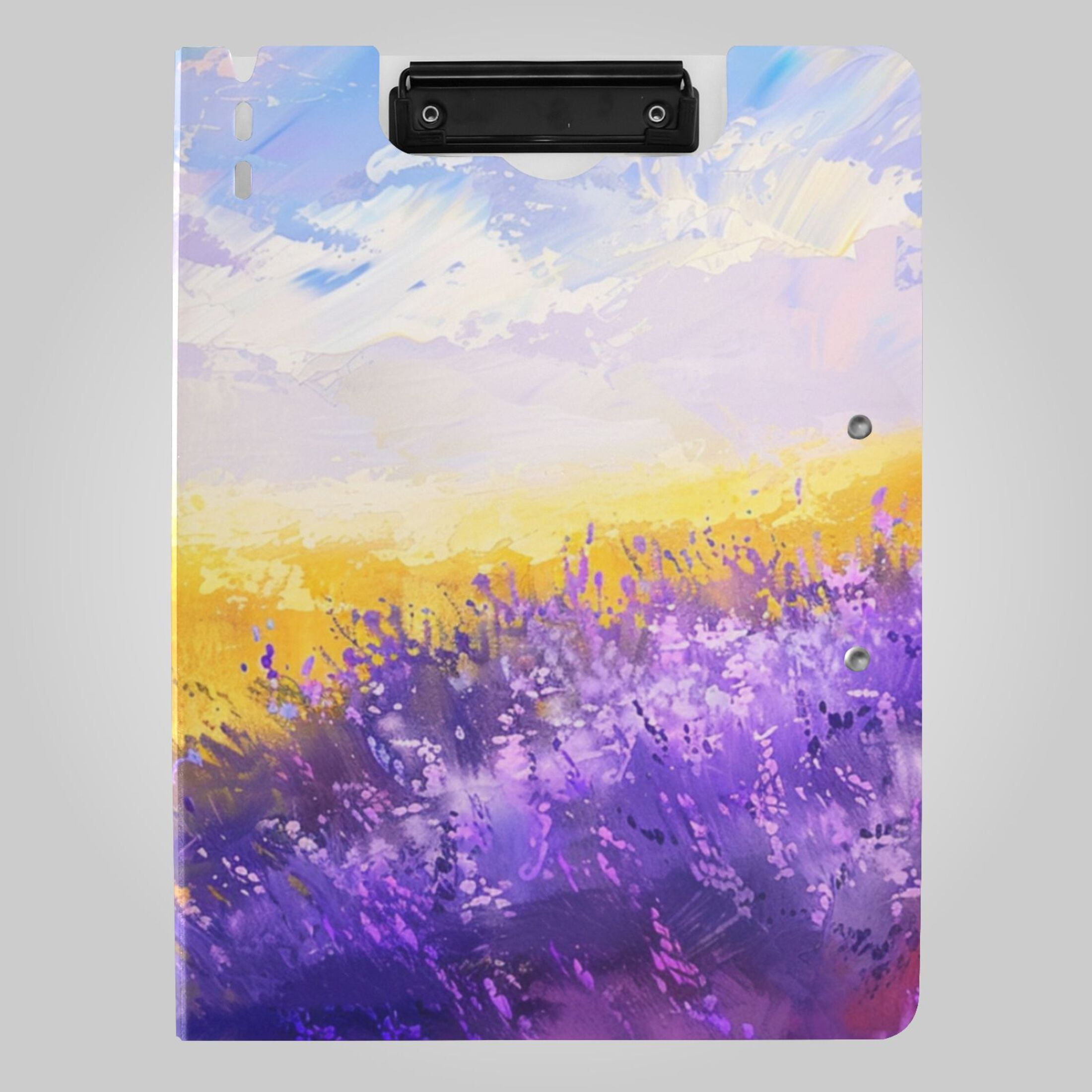 Lavender Field Dreamy Sky Foldable Binder Folder Clipboard with Pen ...