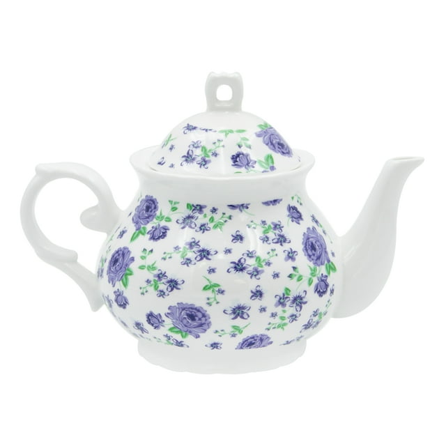 Lavender Field Floral Pattern Ceramic Teapot 32oz - Walmart.com