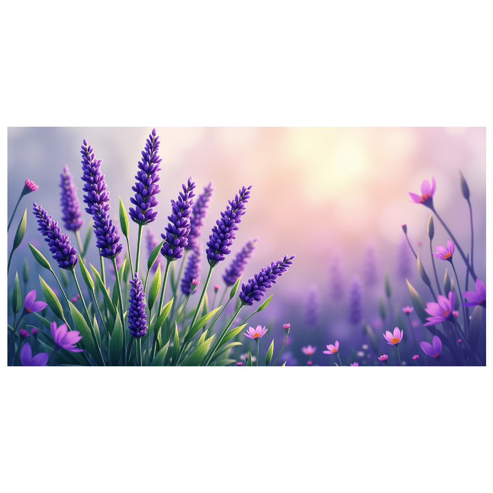Lavender Field Sunset Background Banner Party Decors Photography Props ...