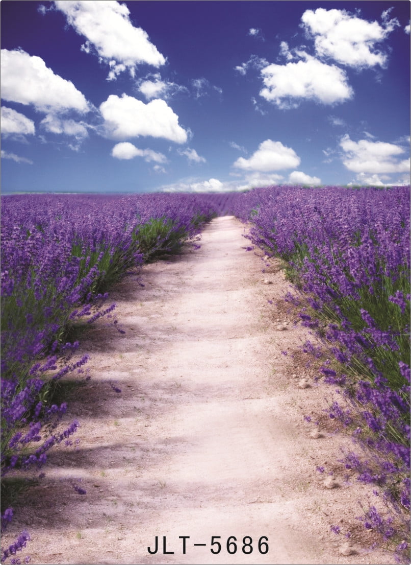 Lavender Fields Fabric Cloth Custom Photography Backdrop Prop Photo ...